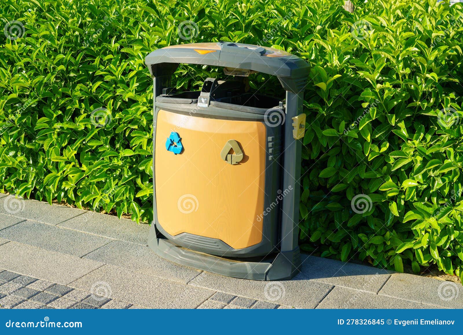 Iron Containers for Separate Waste Collection. Stock Image - Image of ...