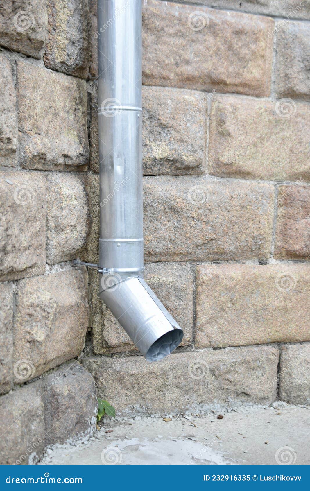 Iron Downpipes on a House in the City Stock Image - Image of drain ...