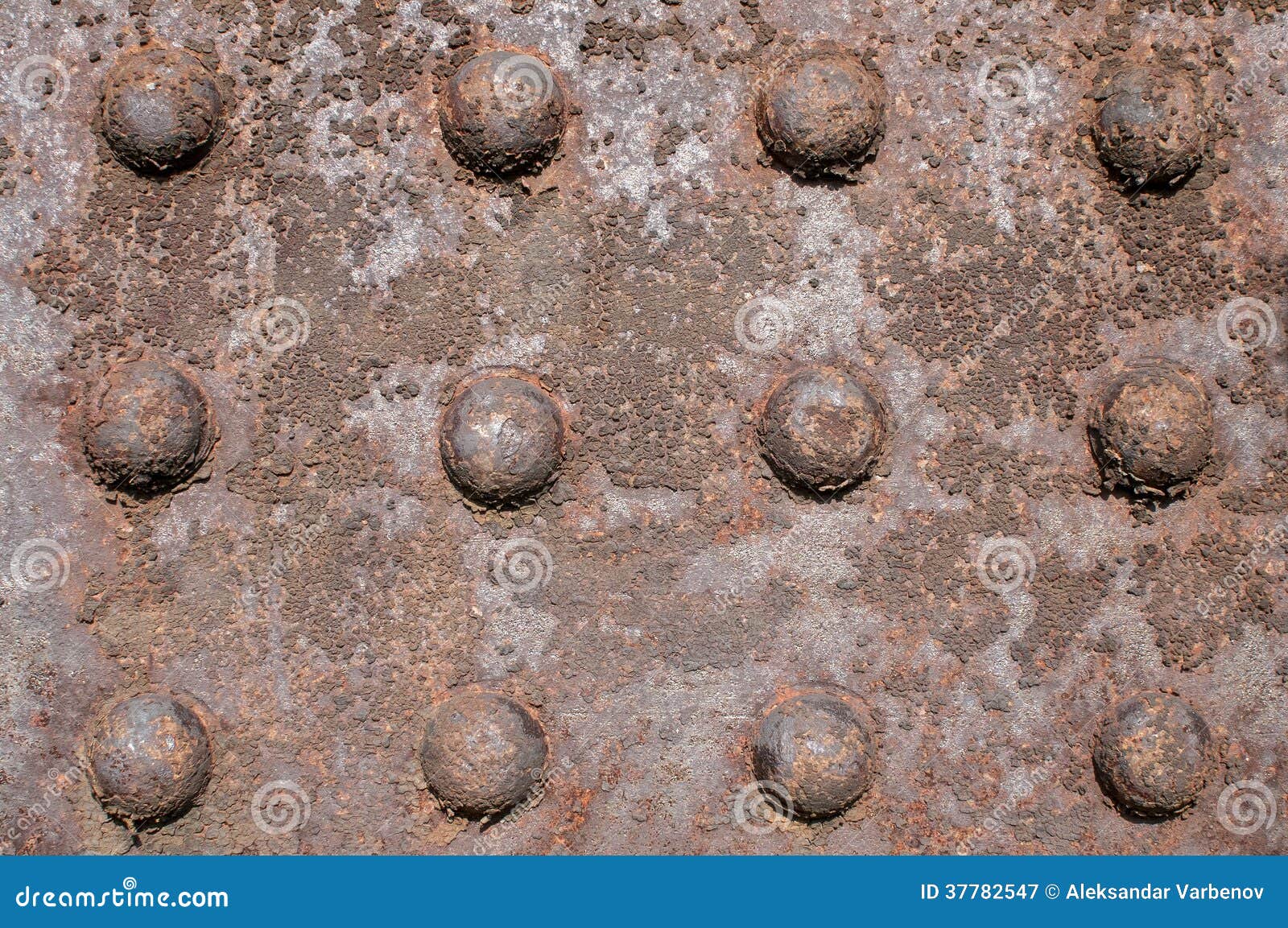 Iron Element with Old Rivets Stock Image - Image of background, rusty ...