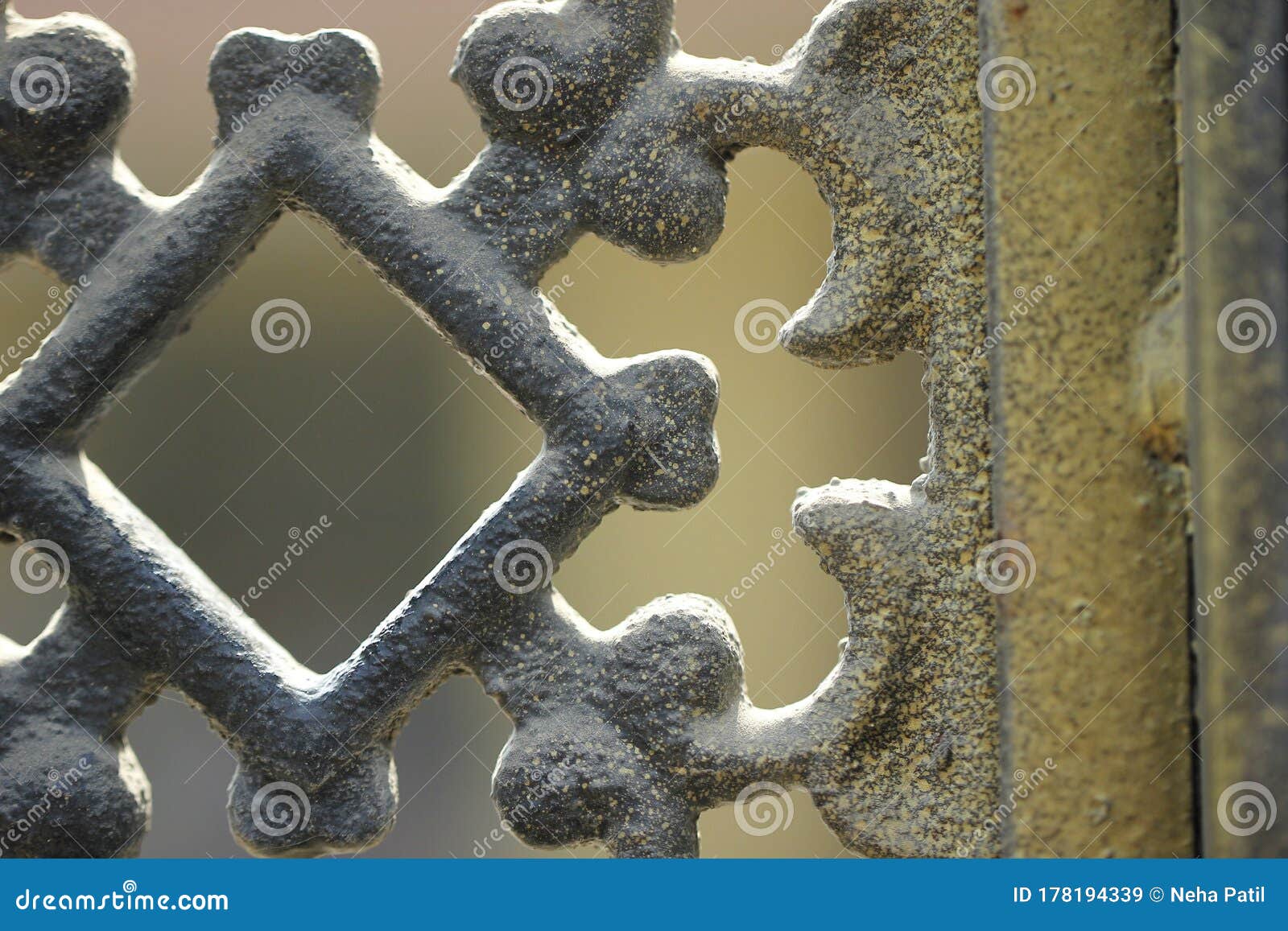 Iron Elements of Metal Gate Design Stock Image - Image of decor ...