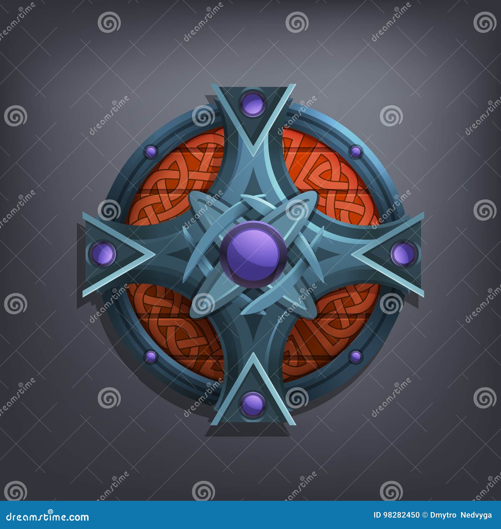 Iron Fantasy Chest Armor For Game Or Cards. Cartoon Vector ...