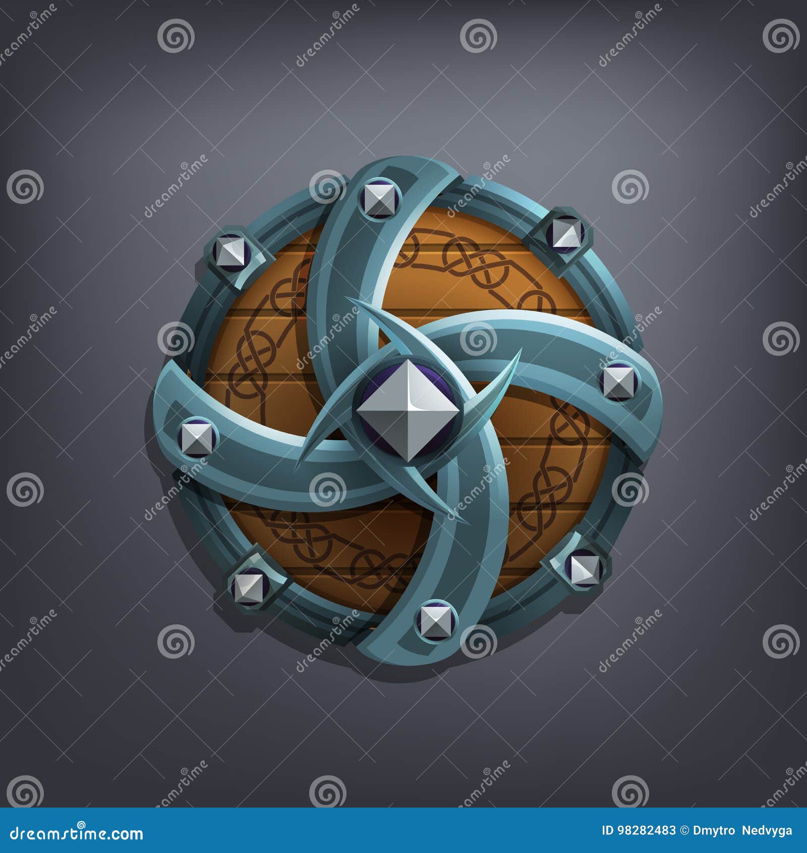 Iron Fantasy Armor Boots For Game Or Cards. Vector Illustration ...