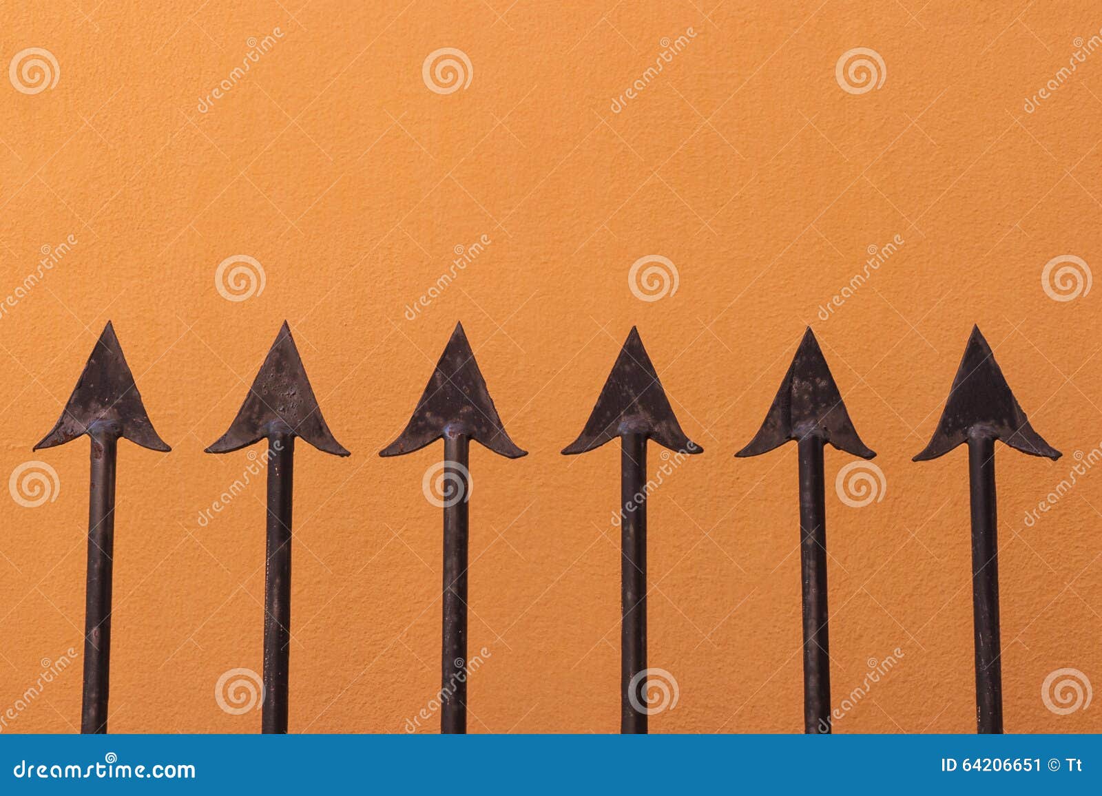 Iron fence stock image. Image of fence, design, color - 64206651