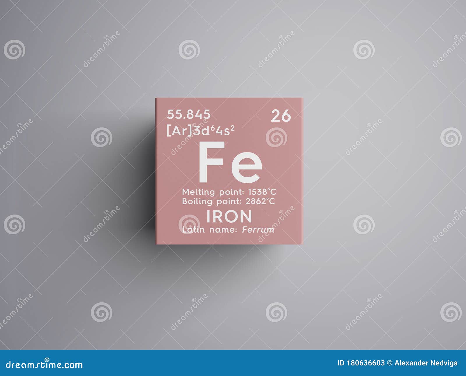 Iron. Ferrum. Transition Metals. Chemical Element of Mendeleev S ...