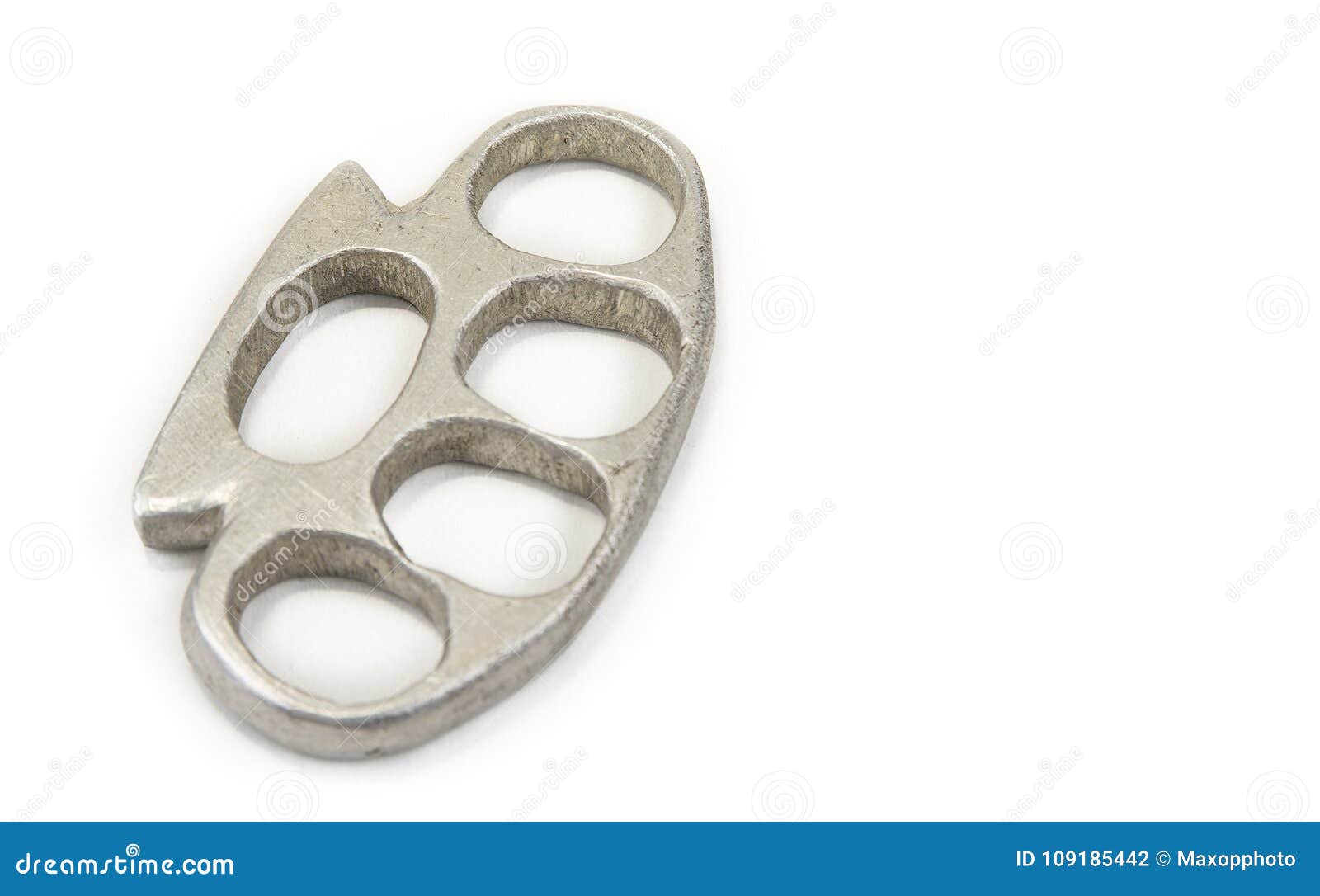 Iron Fist with Hand for Self Defence or Fight on the White. Stock Photo ...