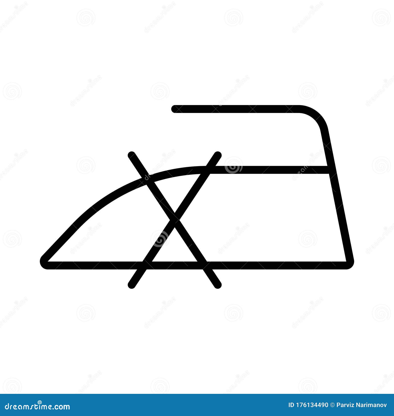 Iron Forbidden Icon Vector Illustration Stock Illustration ...