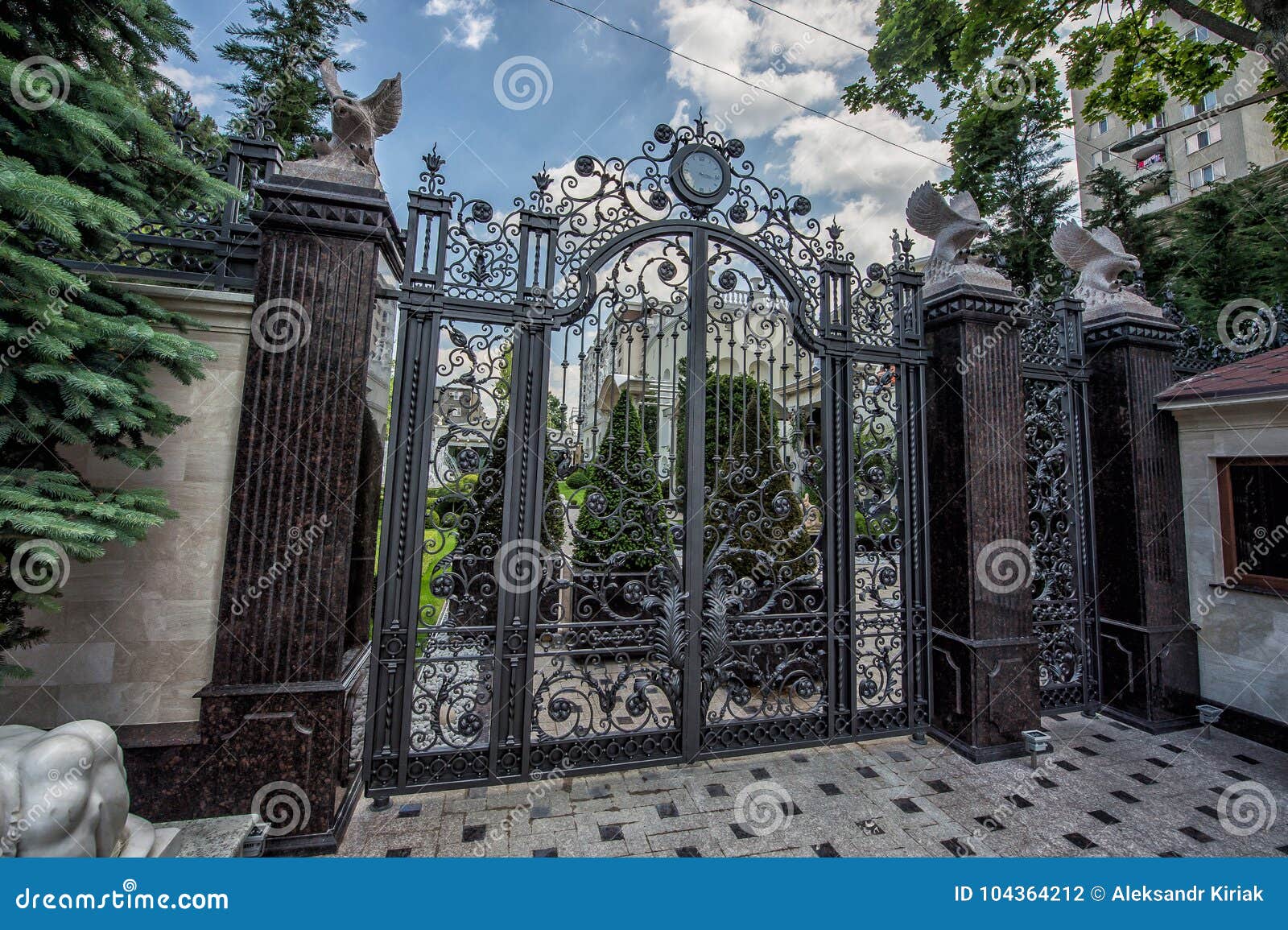 Iron Forged Large Gate Royalty-Free Stock Photography | CartoonDealer ...
