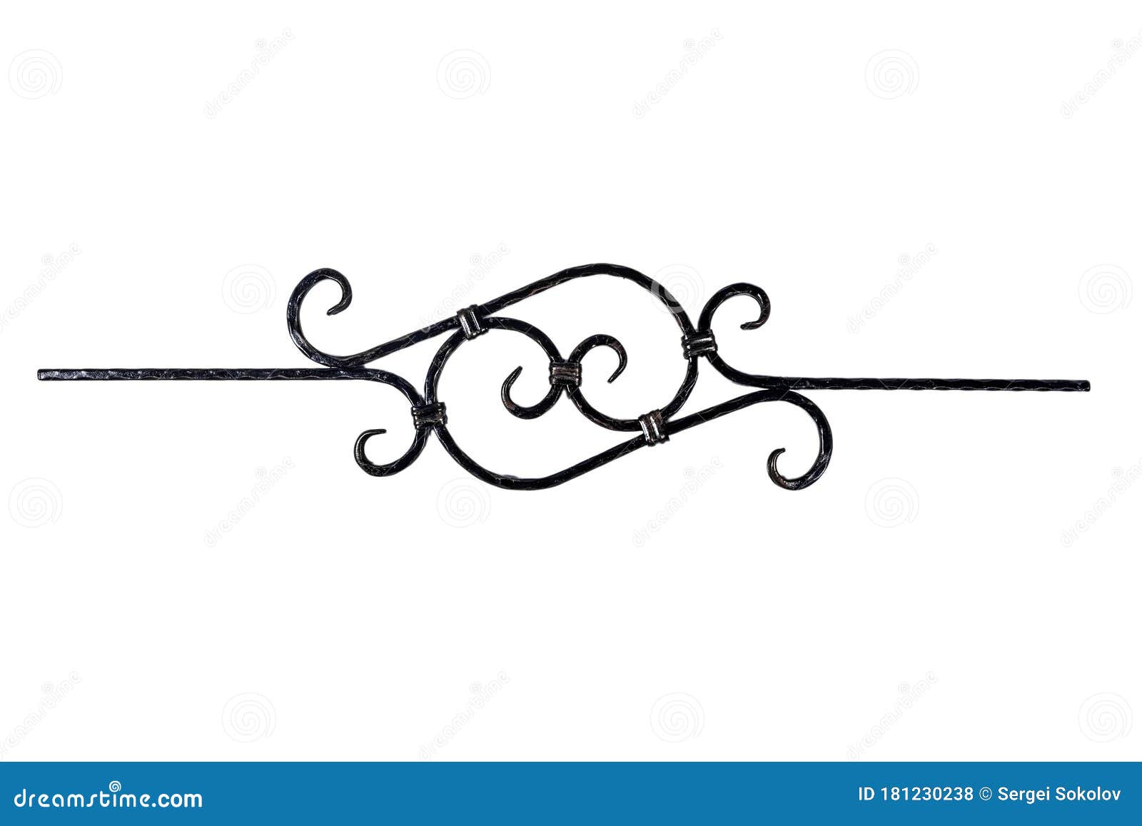 Iron Forged Products Patterns on a White Background Stock Illustration ...