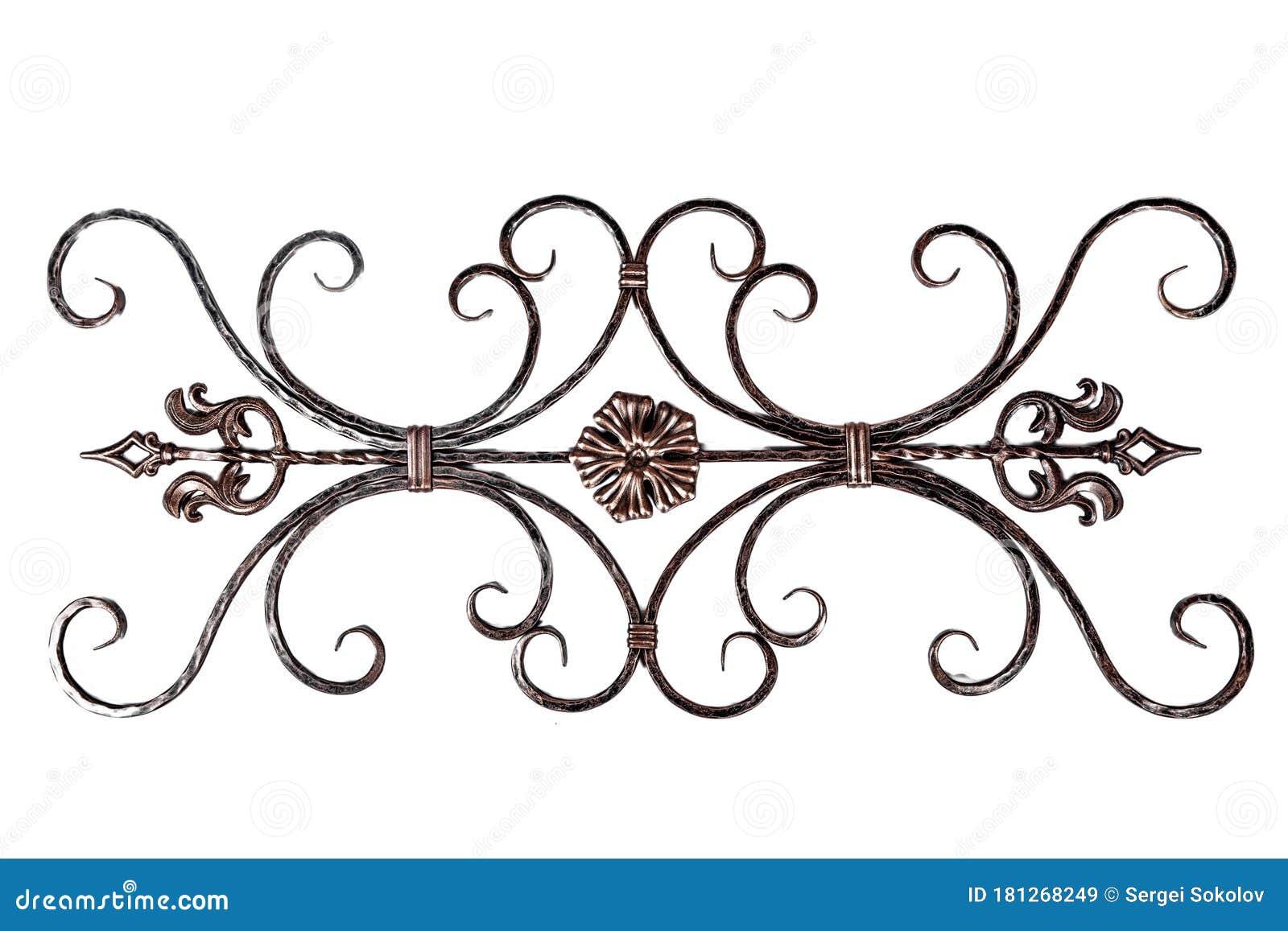 Iron Forged Products Patterns on a White Background Stock Illustration ...