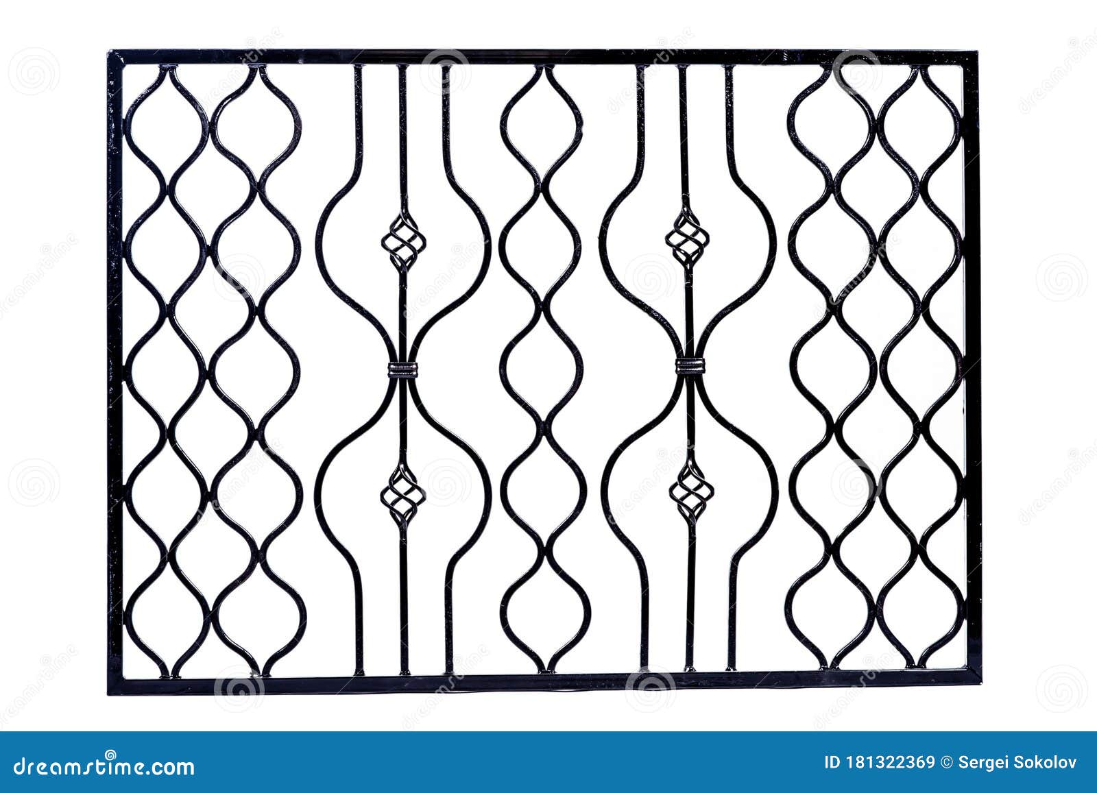 Iron Forged Products Patterns on a White Background Stock Illustration ...