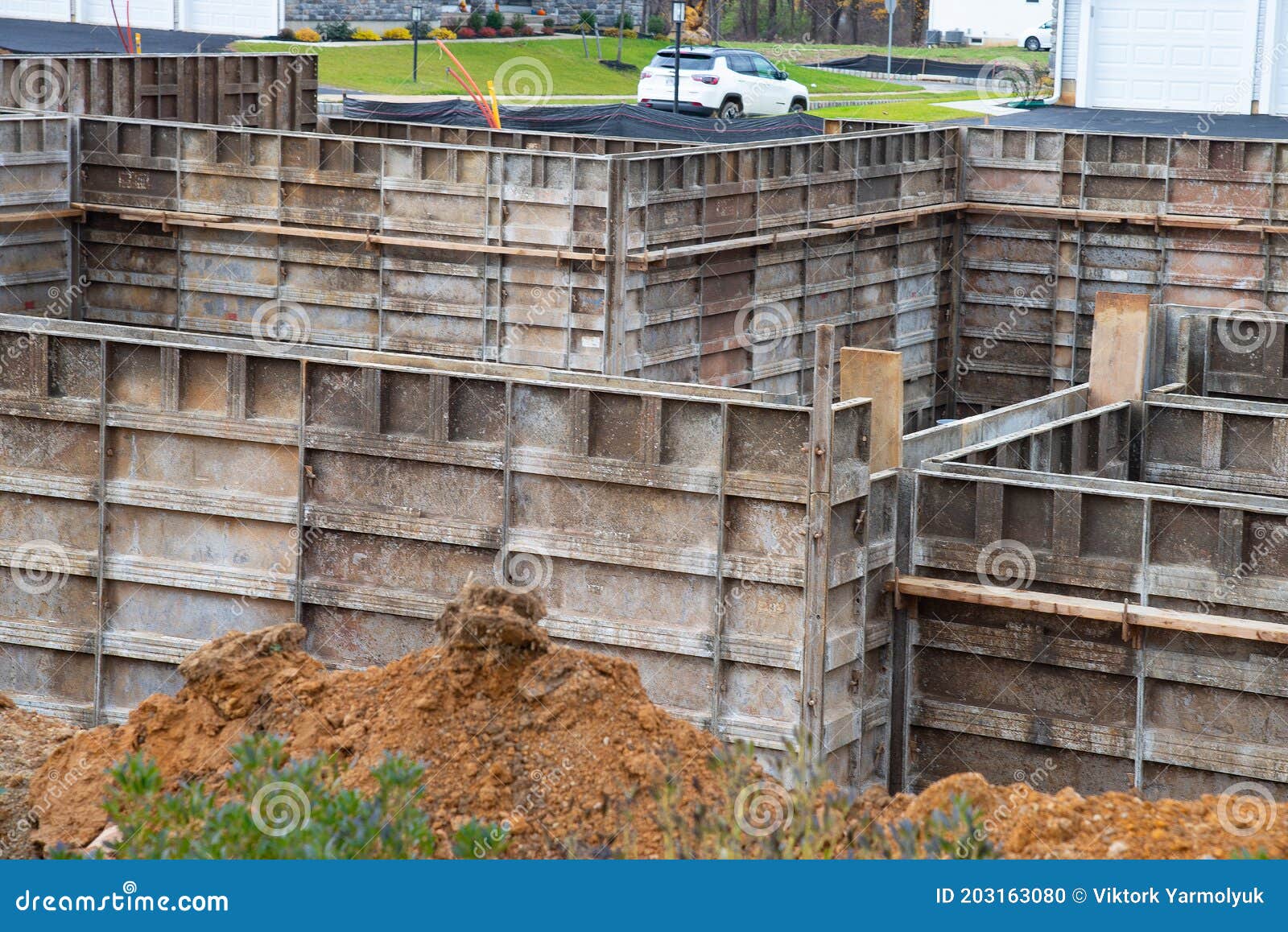 Iron Formwork for the Foundation Stock Photo - Image of armature ...