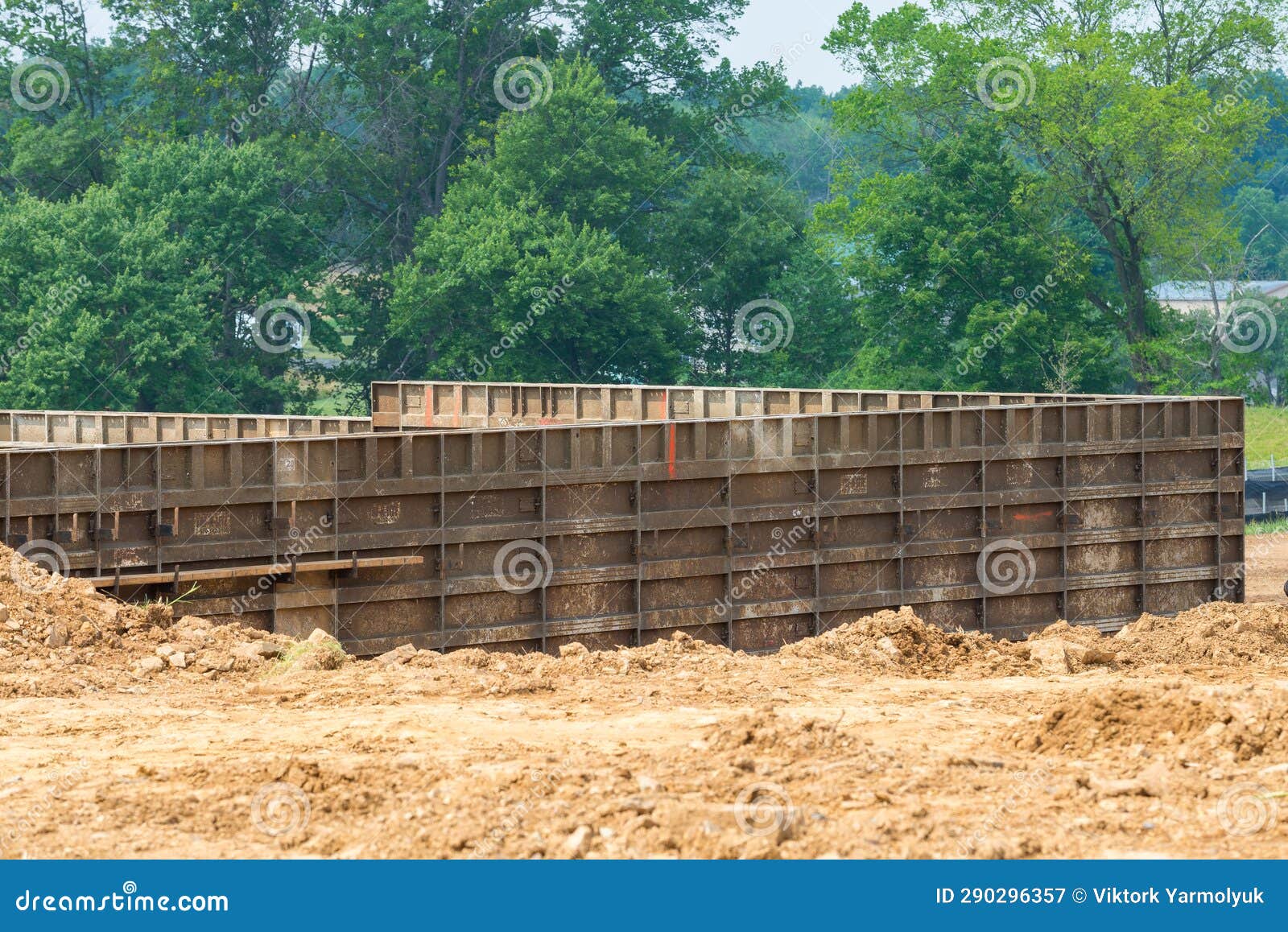 Iron Formwork Foundations House Site Steel Frame Ground Metal Steel ...