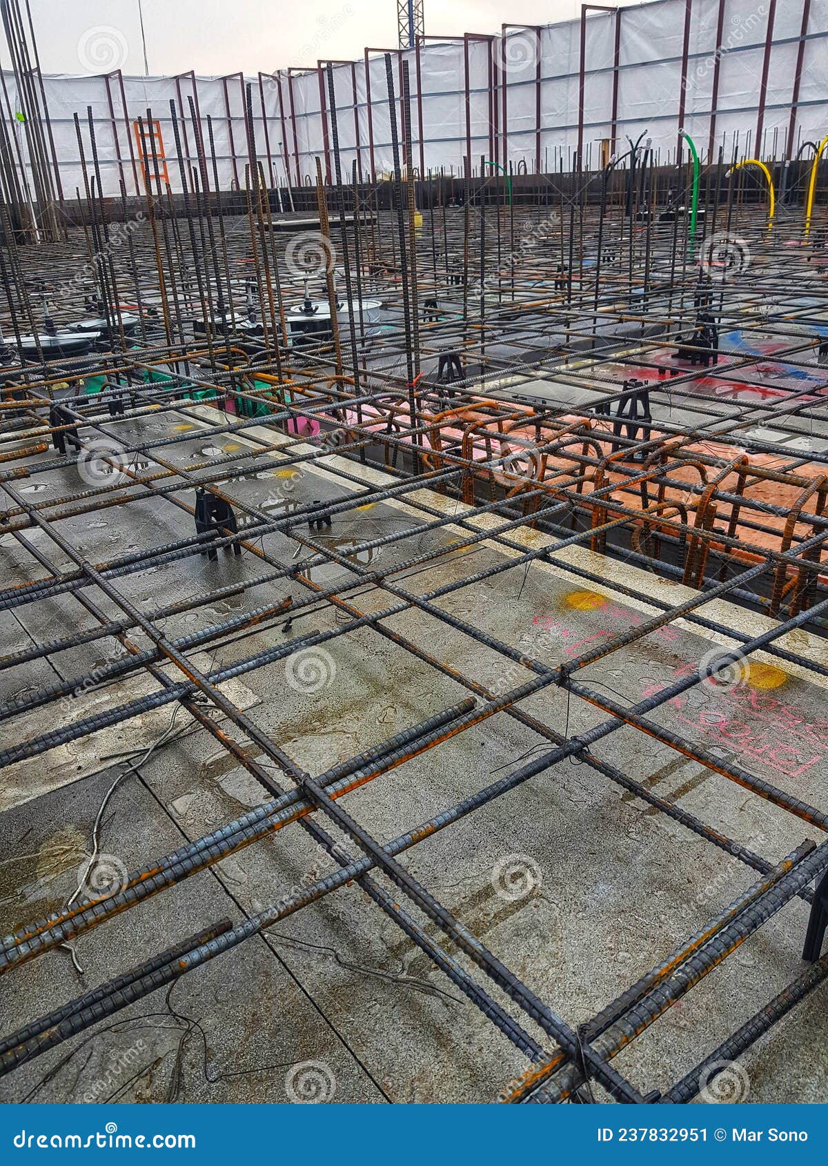 This is an Iron Frame for Apartment Construction Ready To Be Cast Stock ...