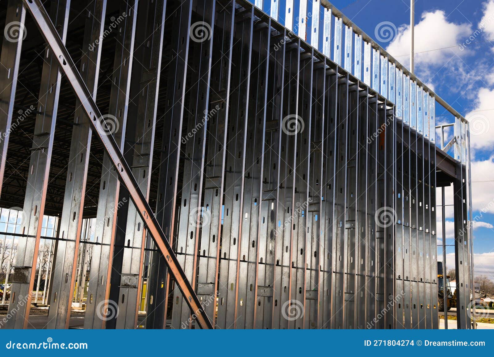 Iron frame building stock photo. Image of plant, structure - 271804274