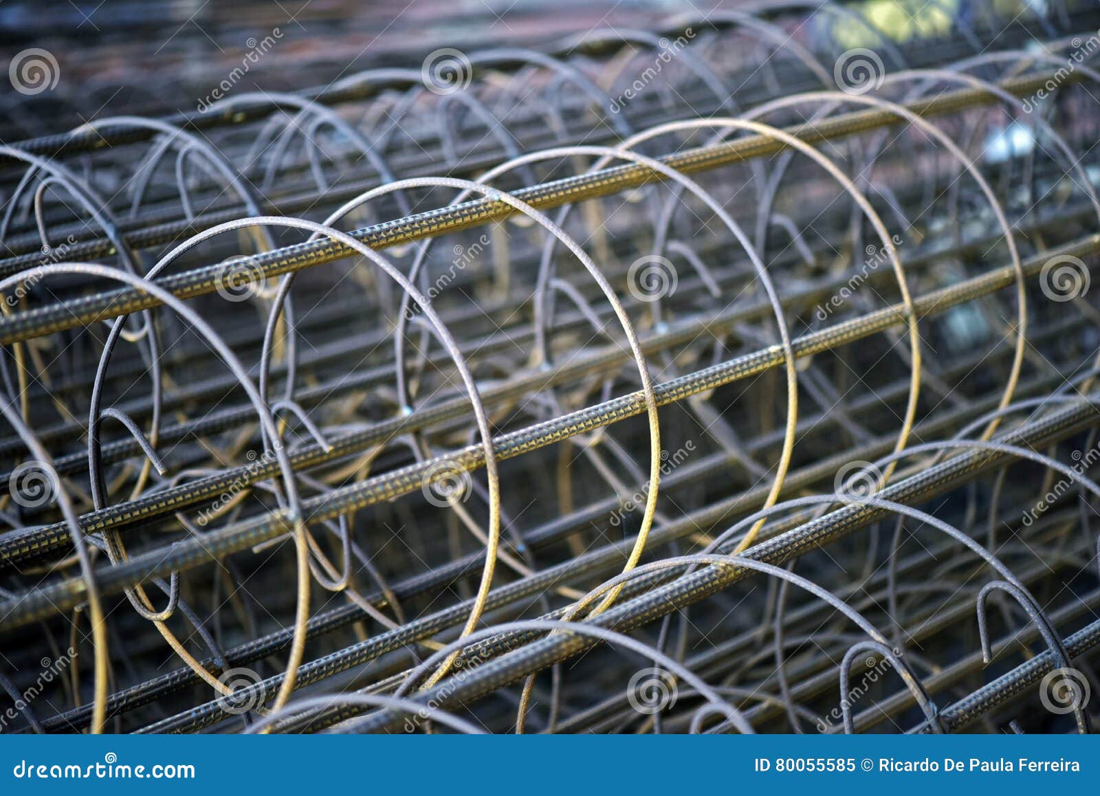 Iron Frame Stack of Columns Infrastructure Stock Image - Image of frame ...