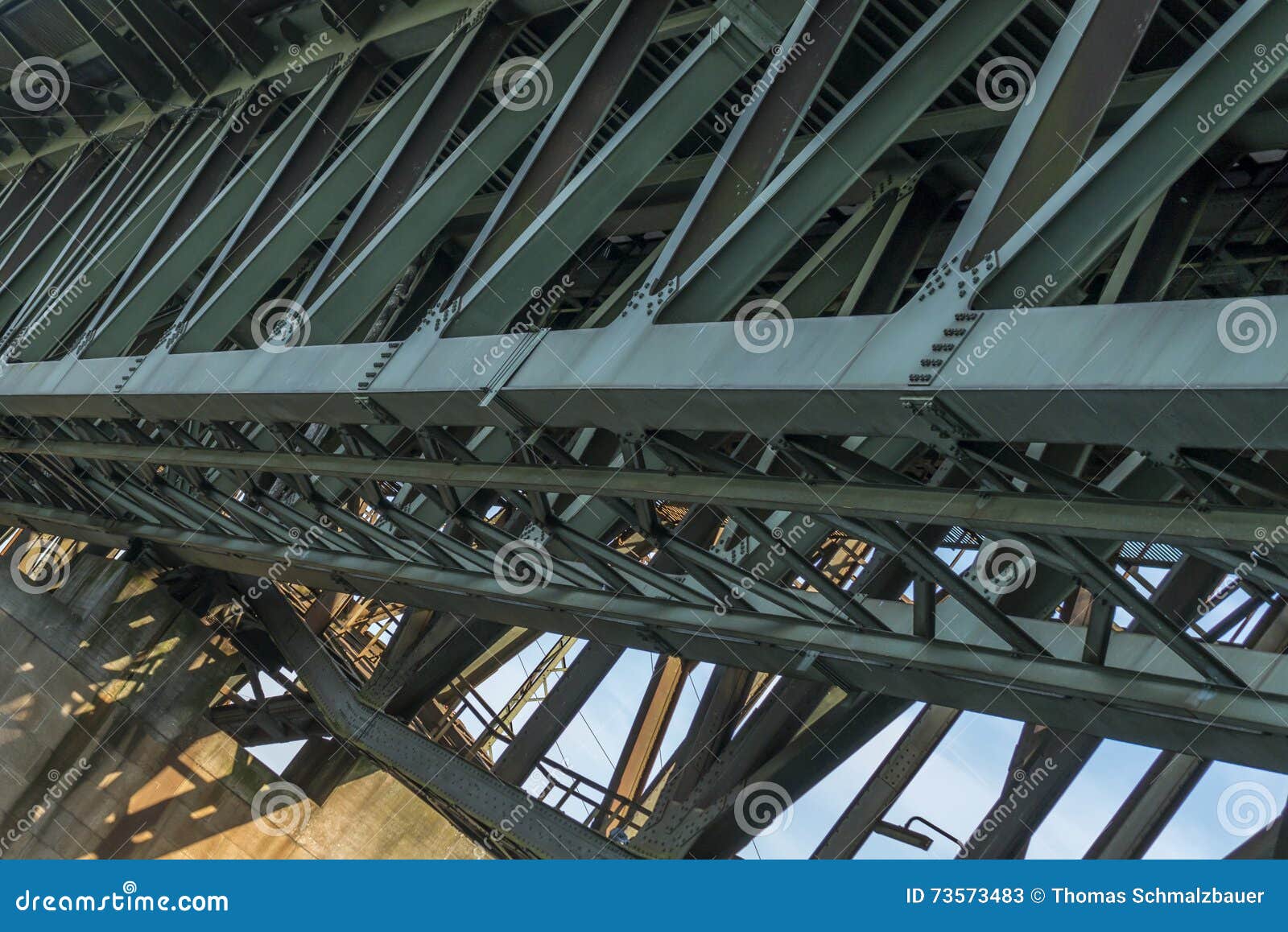 Iron Framework of an Railroad Bridge Stock Image - Image of naab ...