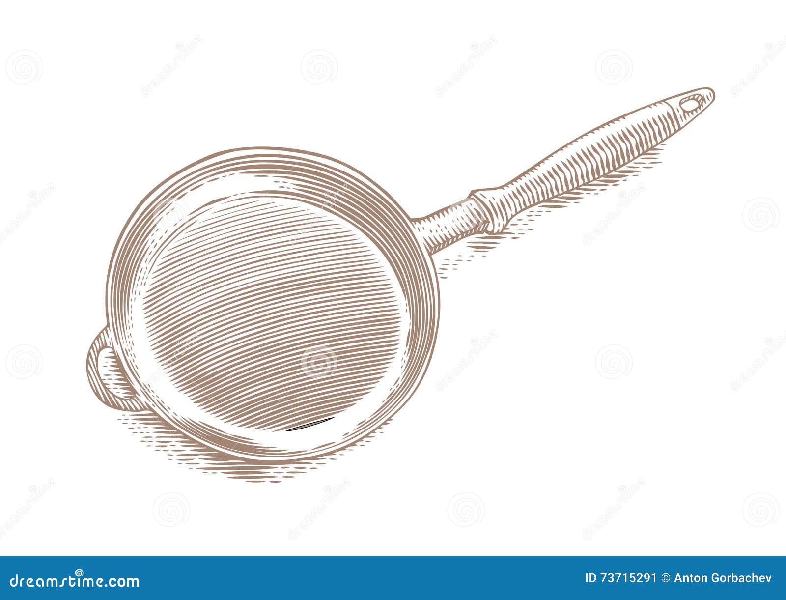 Iron frying pan stock vector. Illustration of cookware - 73715291