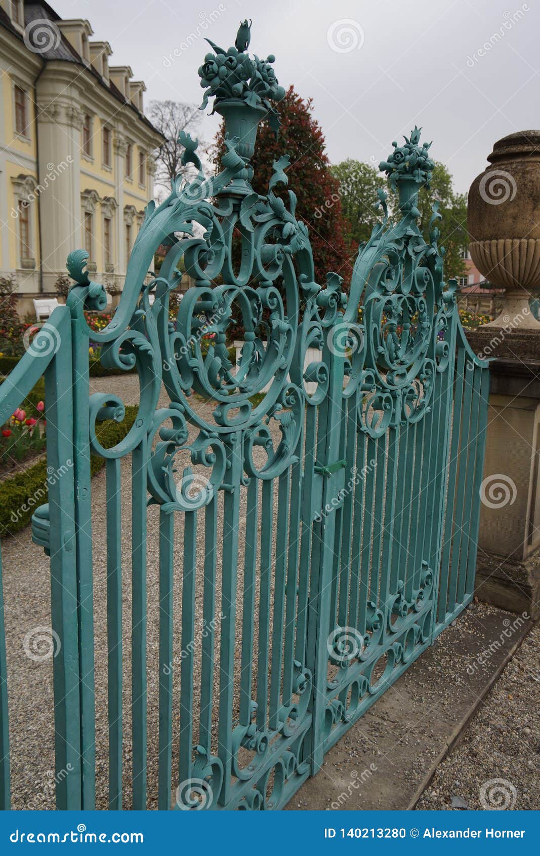 Iron Gate of Castle Baroque Stock Photo - Image of beautiful ...