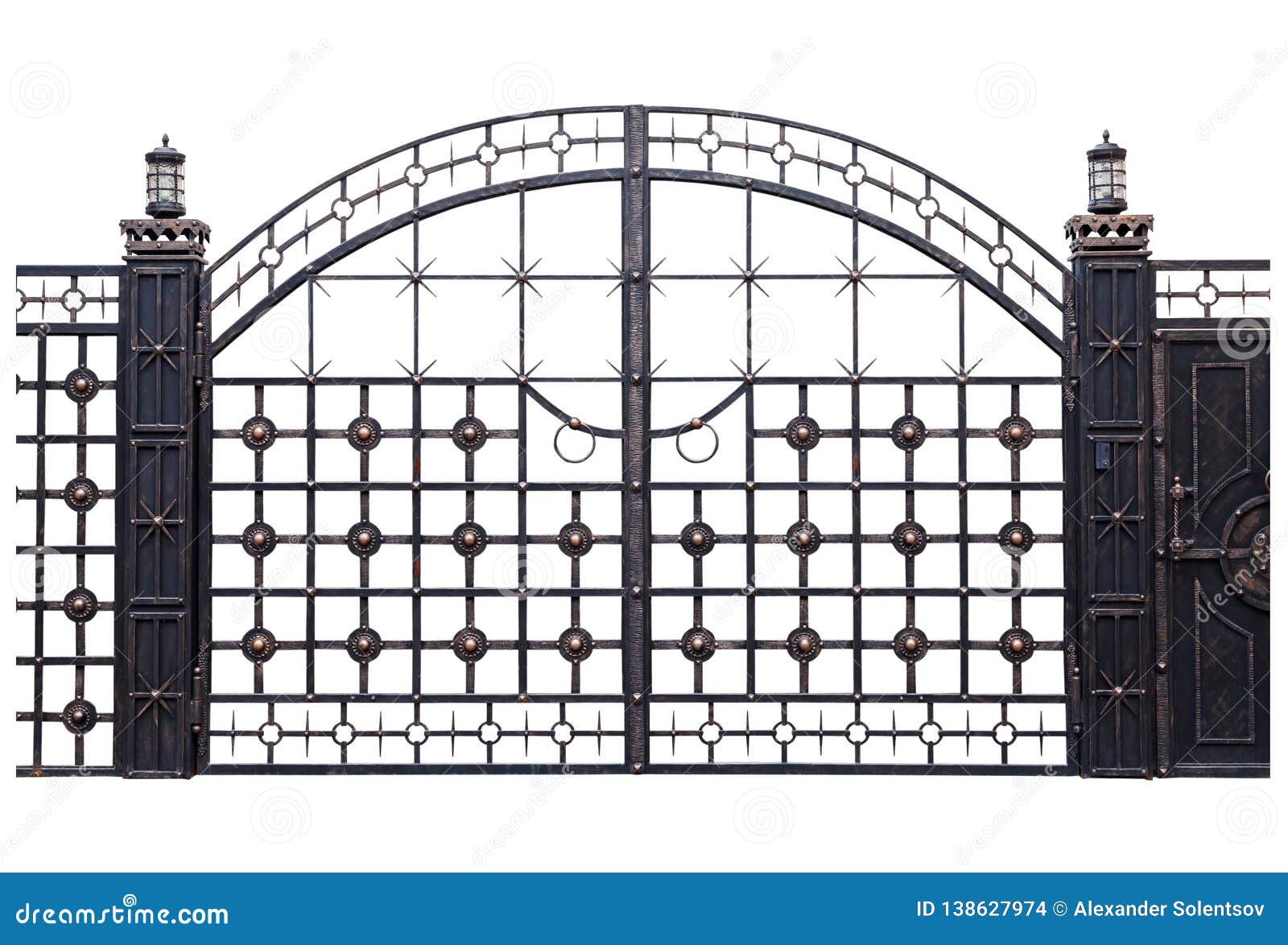 Iron gate stock photo. Image of decoration, architecture - 138627974