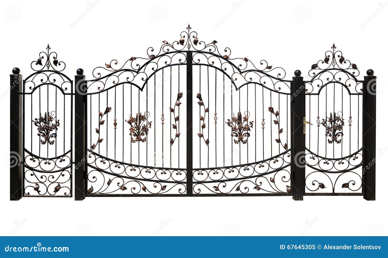Iron gate stock image. Image of architecture, ornamental - 67645305