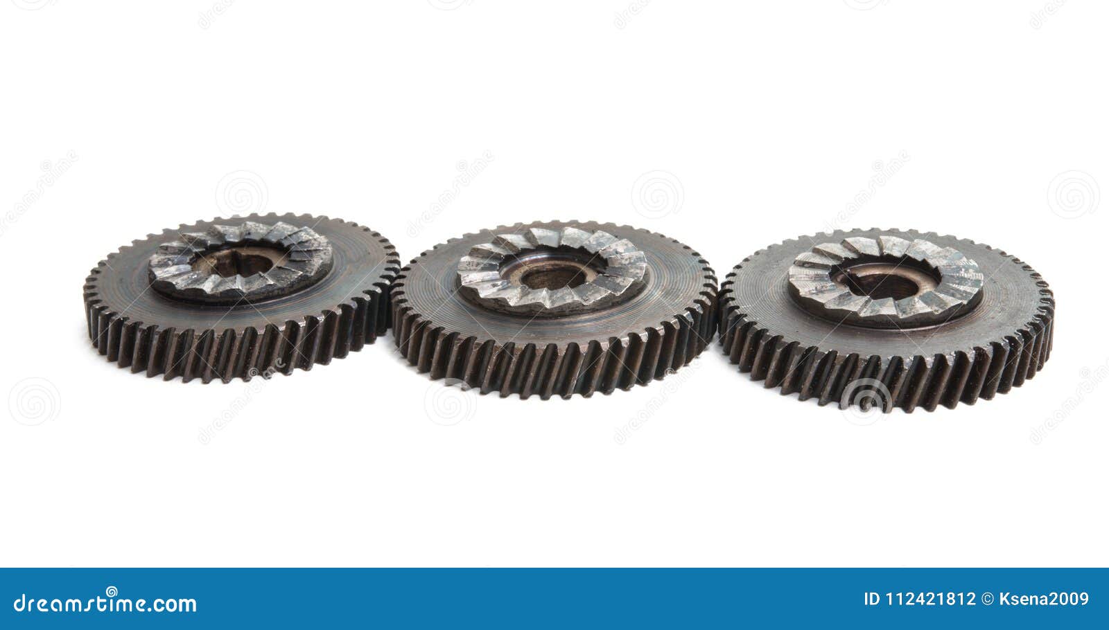 Iron gear isolated stock photo. Image of machinery, metal - 112421812