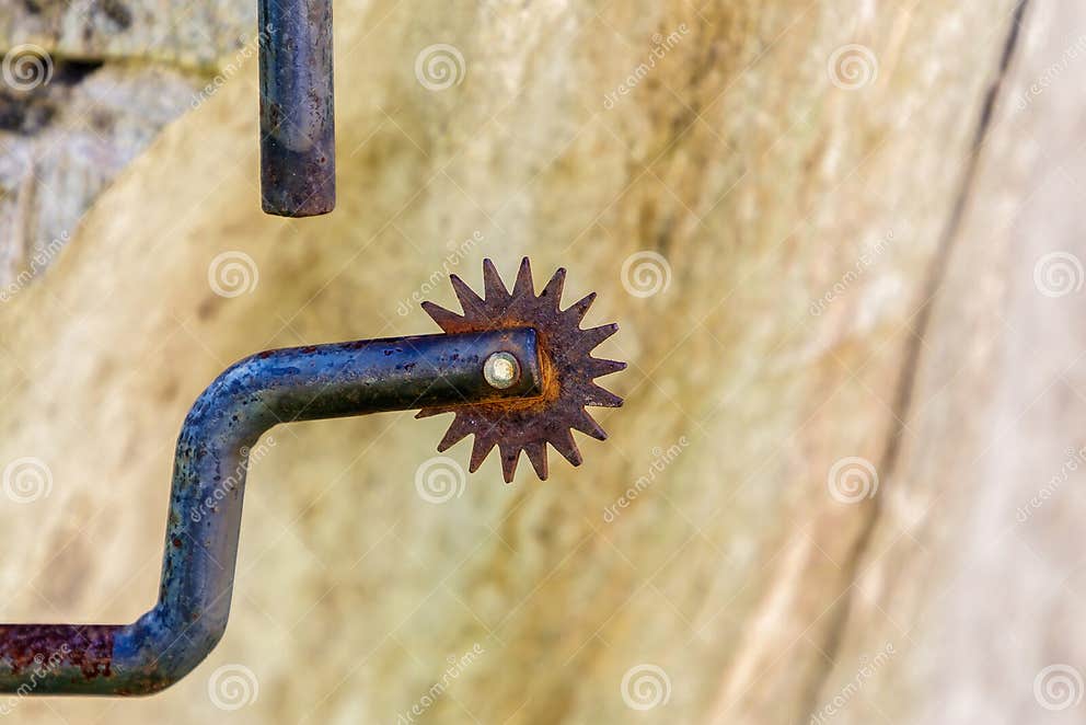 Gear on the rod stock image. Image of mechanical, detail - 134140935