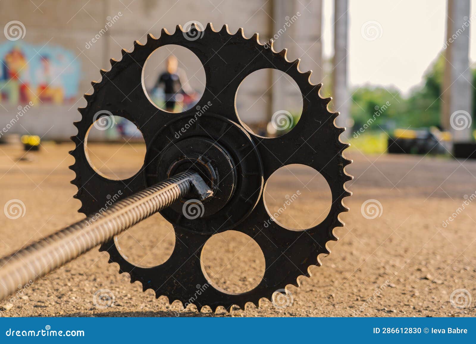 Iron Gear with six holes stock photo. Image of black - 286612830