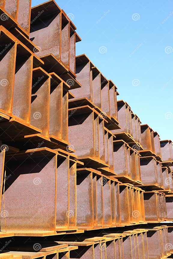 Iron girder stock image. Image of blue, industry, architecture - 16584075