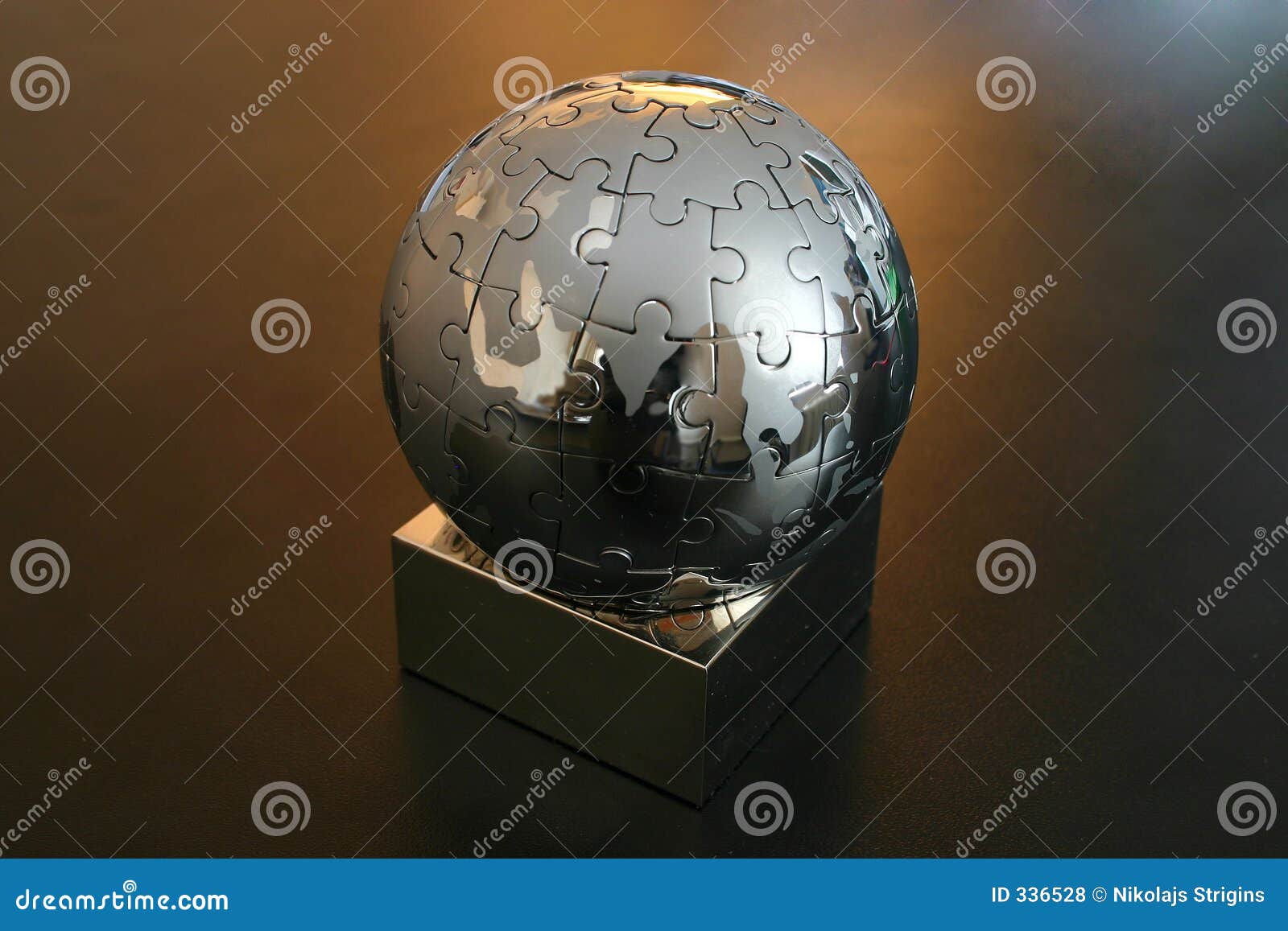 Iron globe puzzle stock photo. Image of metal, spot, earth - 336528