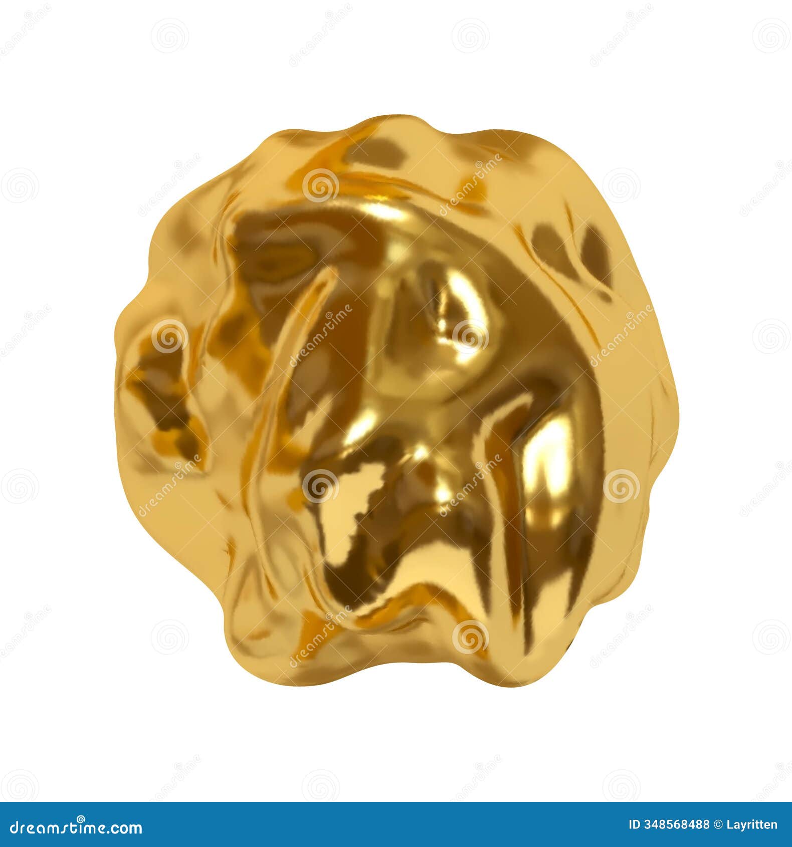 Iron Metaball Shapes Of Objects Realistic 3d Design. Meteorites ...