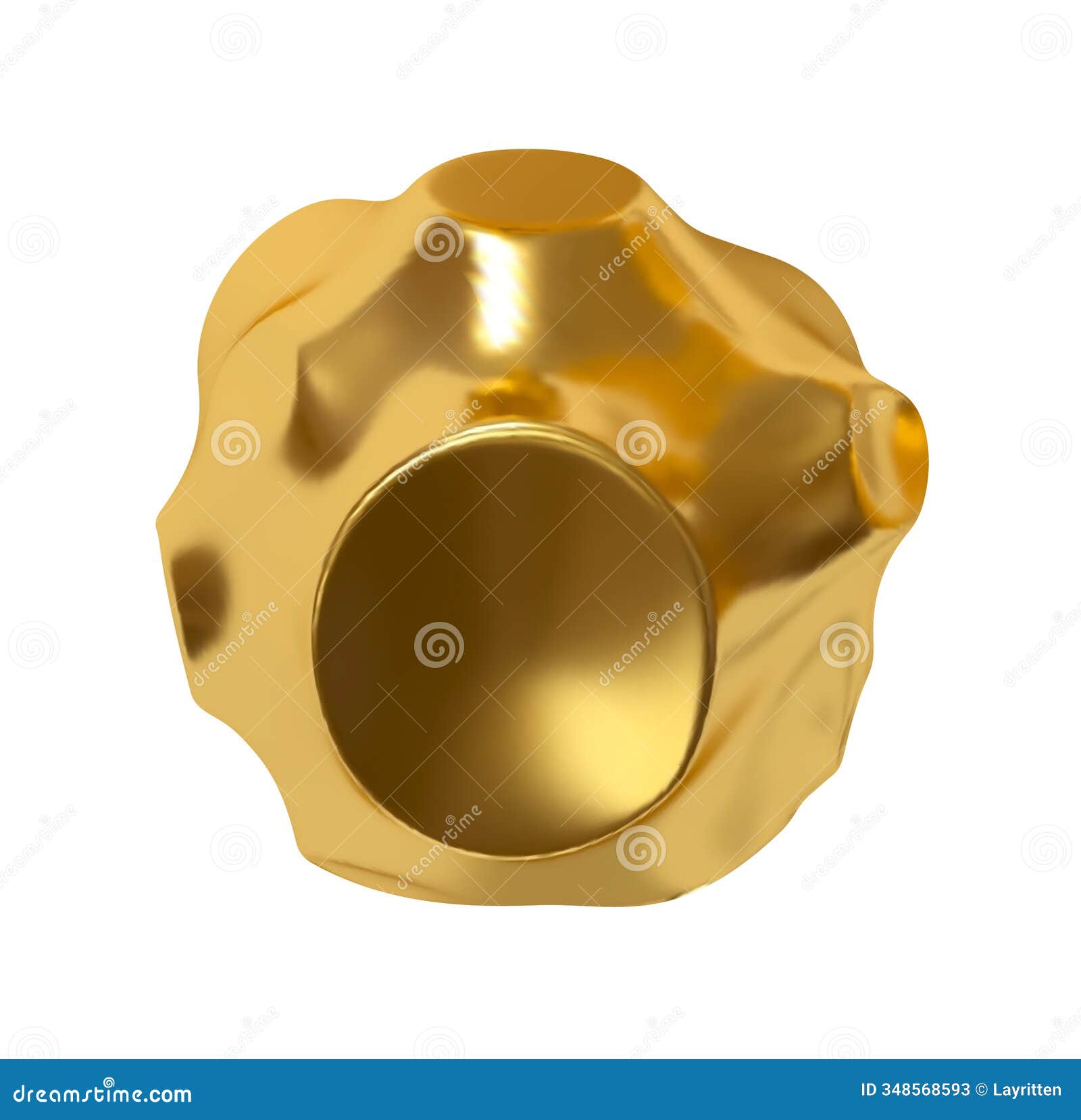 Iron Gold Metaball Shapes of Objects Realistic 3d Design. Golden ...