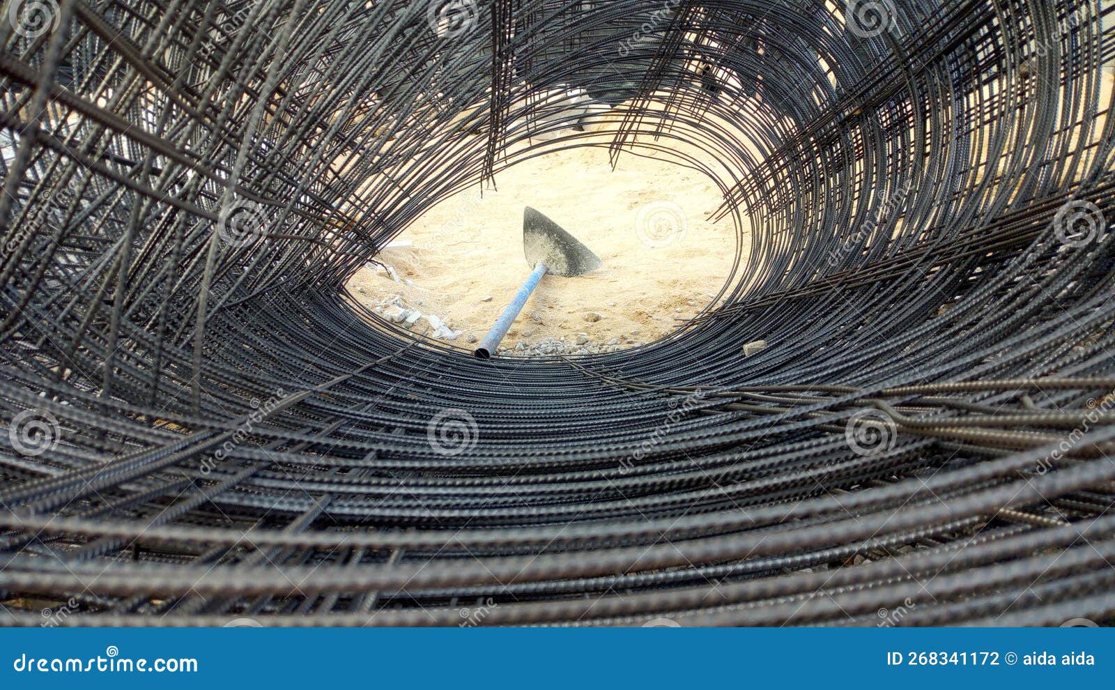 Iron Grid in a Circular Shape for the Floor of the House Stock Photo ...