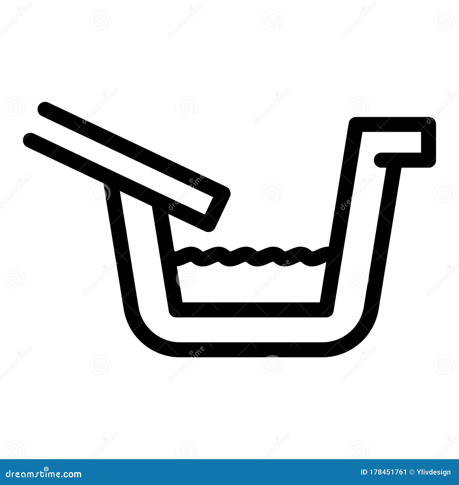 Iron Gutter Icon Outline Style Stock Vector Illustration Of Piping