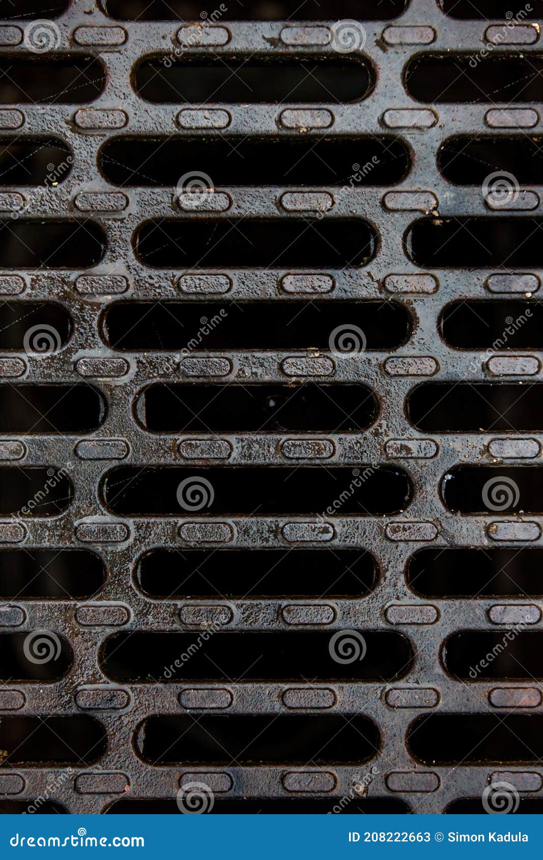 Iron Hatch from the Channel or Sewer Stock Image - Image of grate ...