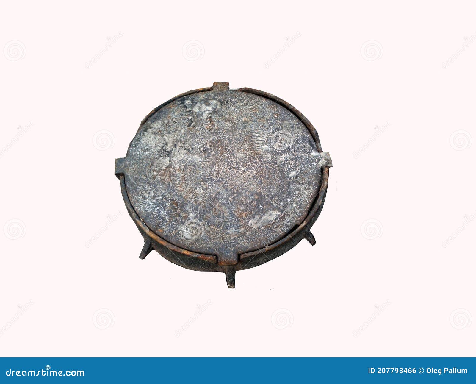 Iron Hatch Isolated on White Background Stock Photo - Image of city ...