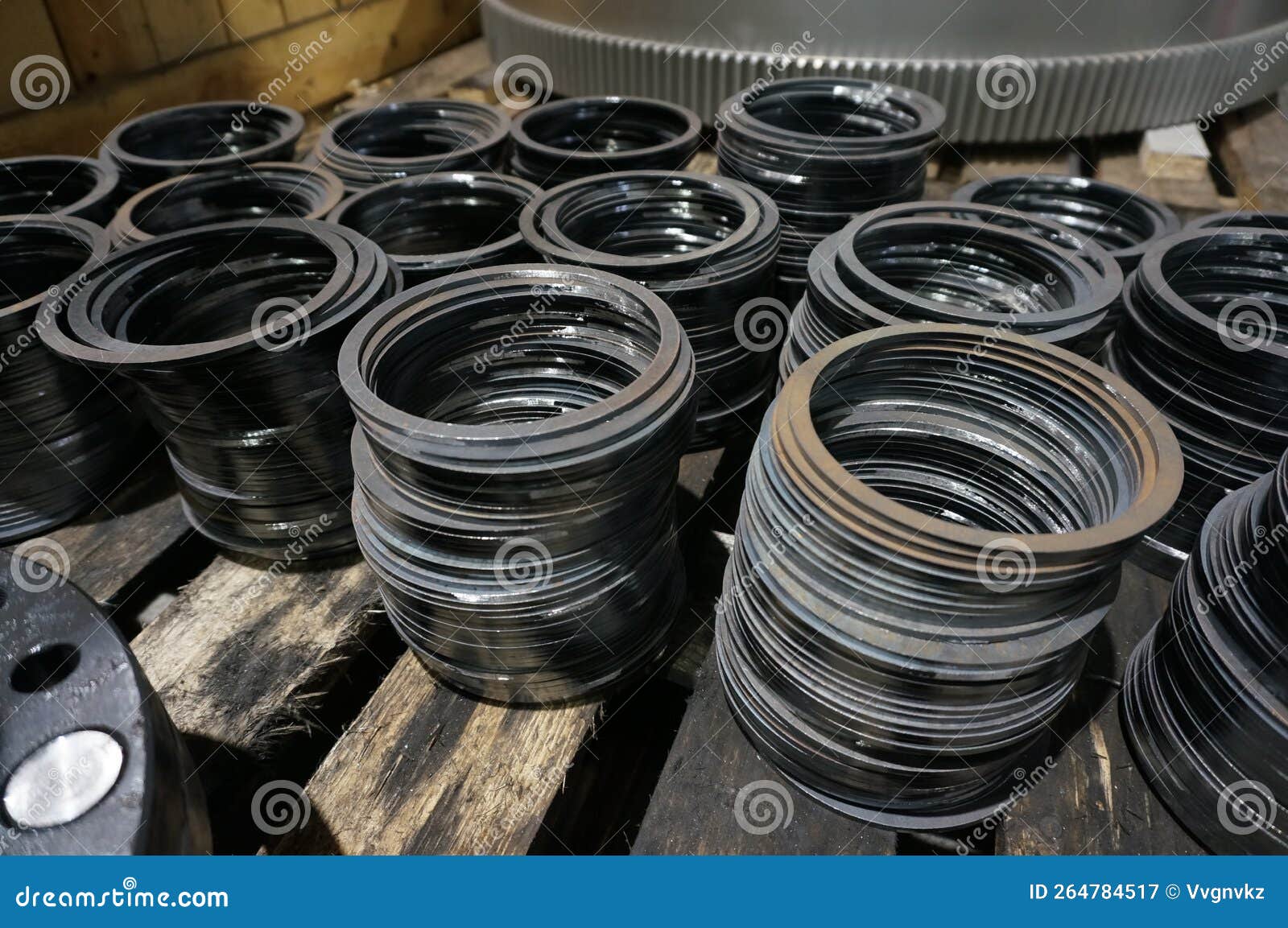 Iron Hoop Hanging from Stone Wall Stock Image - Image of round ...