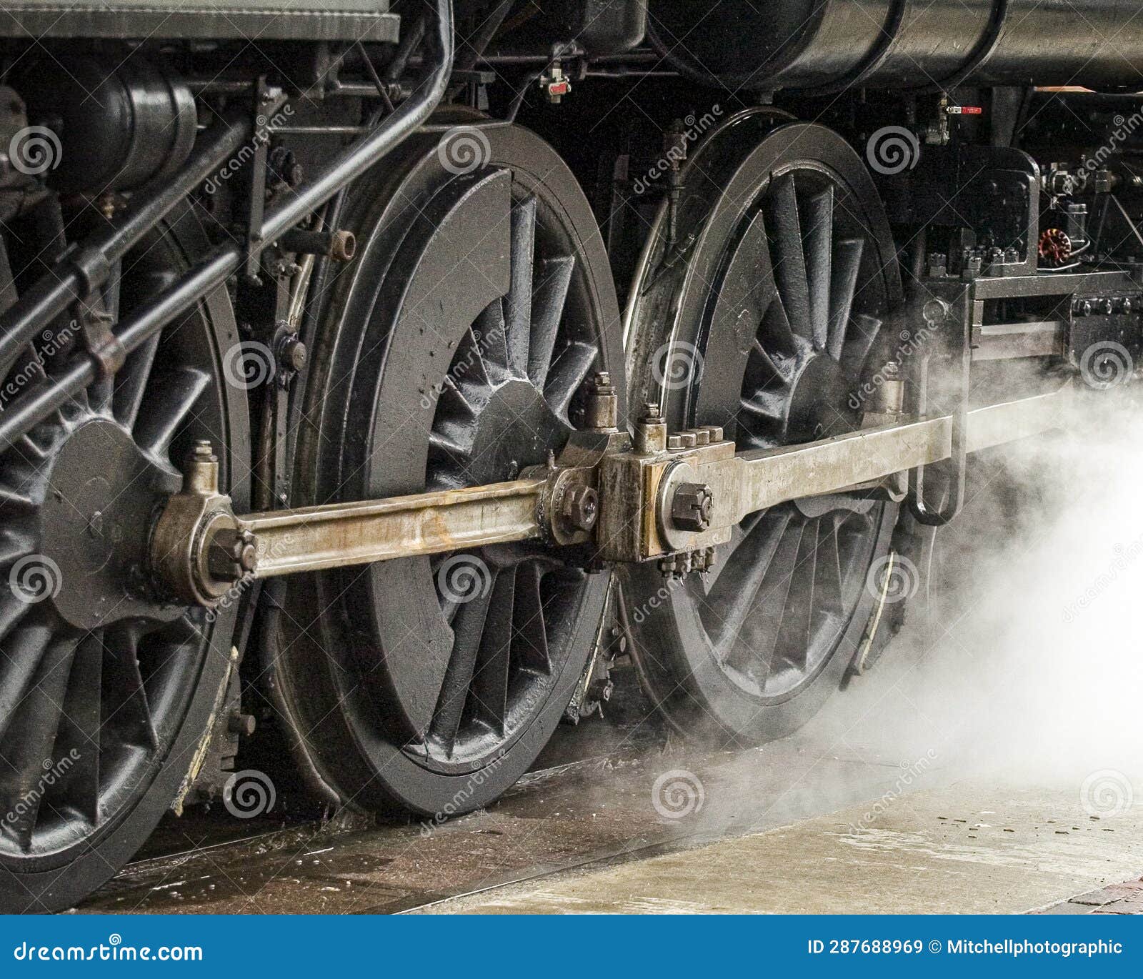 Closeup of Vintage Steam Locomotive Wheels Stock Image - Image of ...