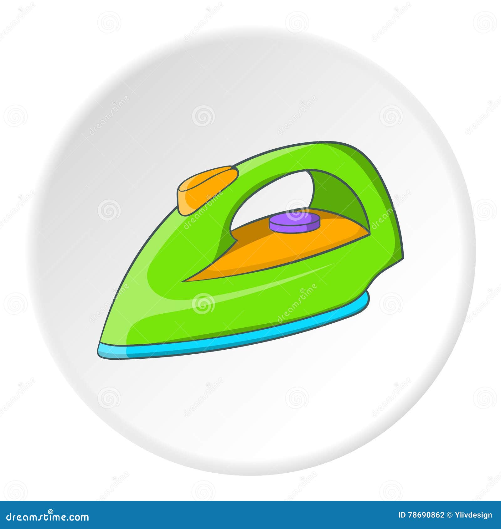 Iron icon, cartoon style stock vector. Illustration of press - 78690862