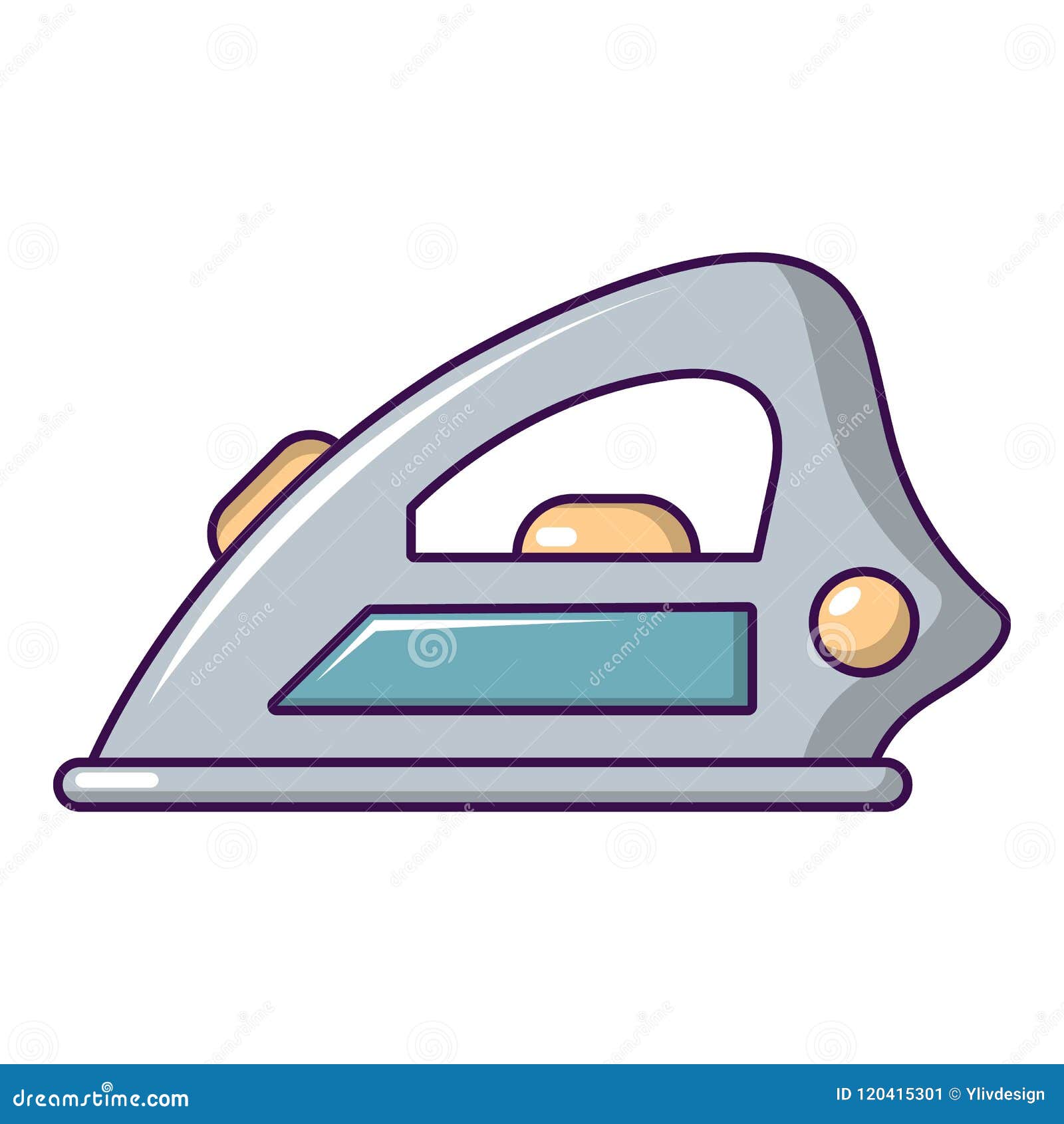 Iron icon, cartoon style stock vector. Illustration of press - 120415301