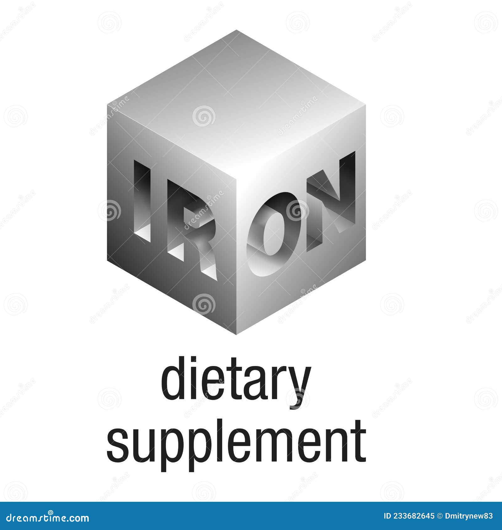 Iron Icon for Dietary Supplement Main Component Stock Vector ...