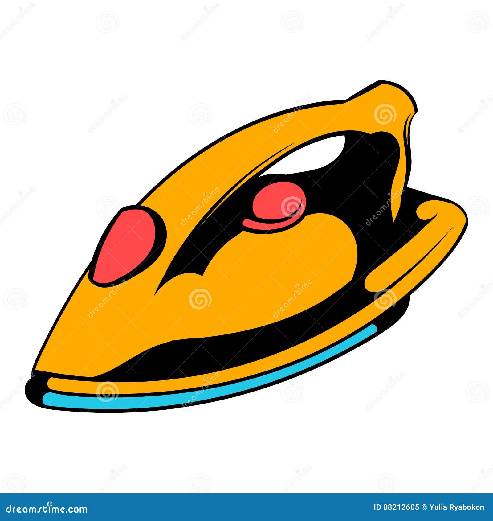 Iron icon, icon cartoon stock vector. Illustration of retro - 88212605
