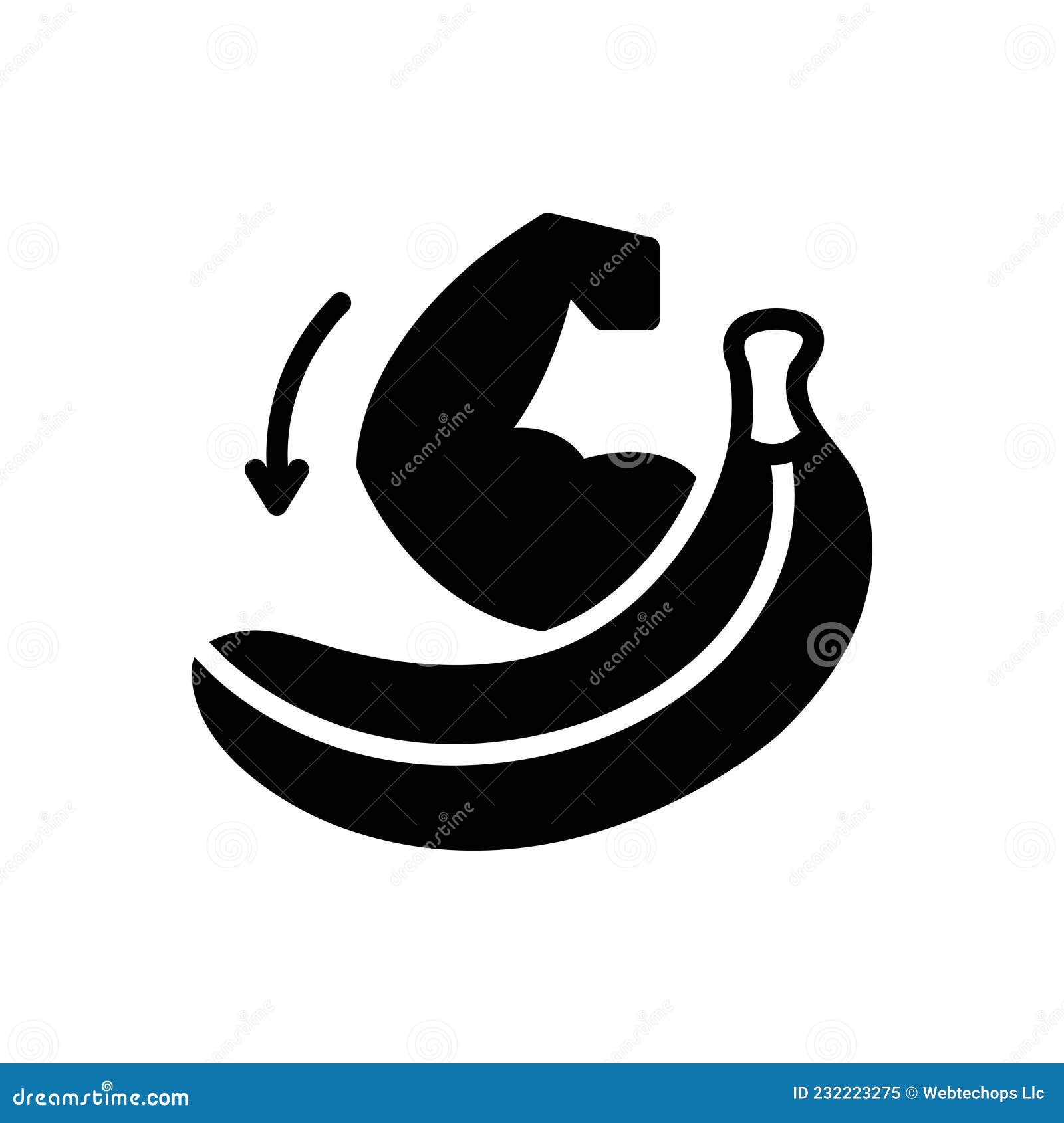 Black Solid Icon for Iron, Nutrition and Energy Stock Vector ...