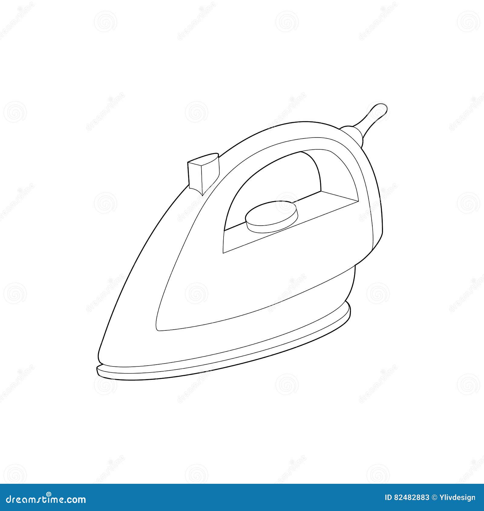 Iron icon, outline style stock vector. Illustration of modern - 82482883