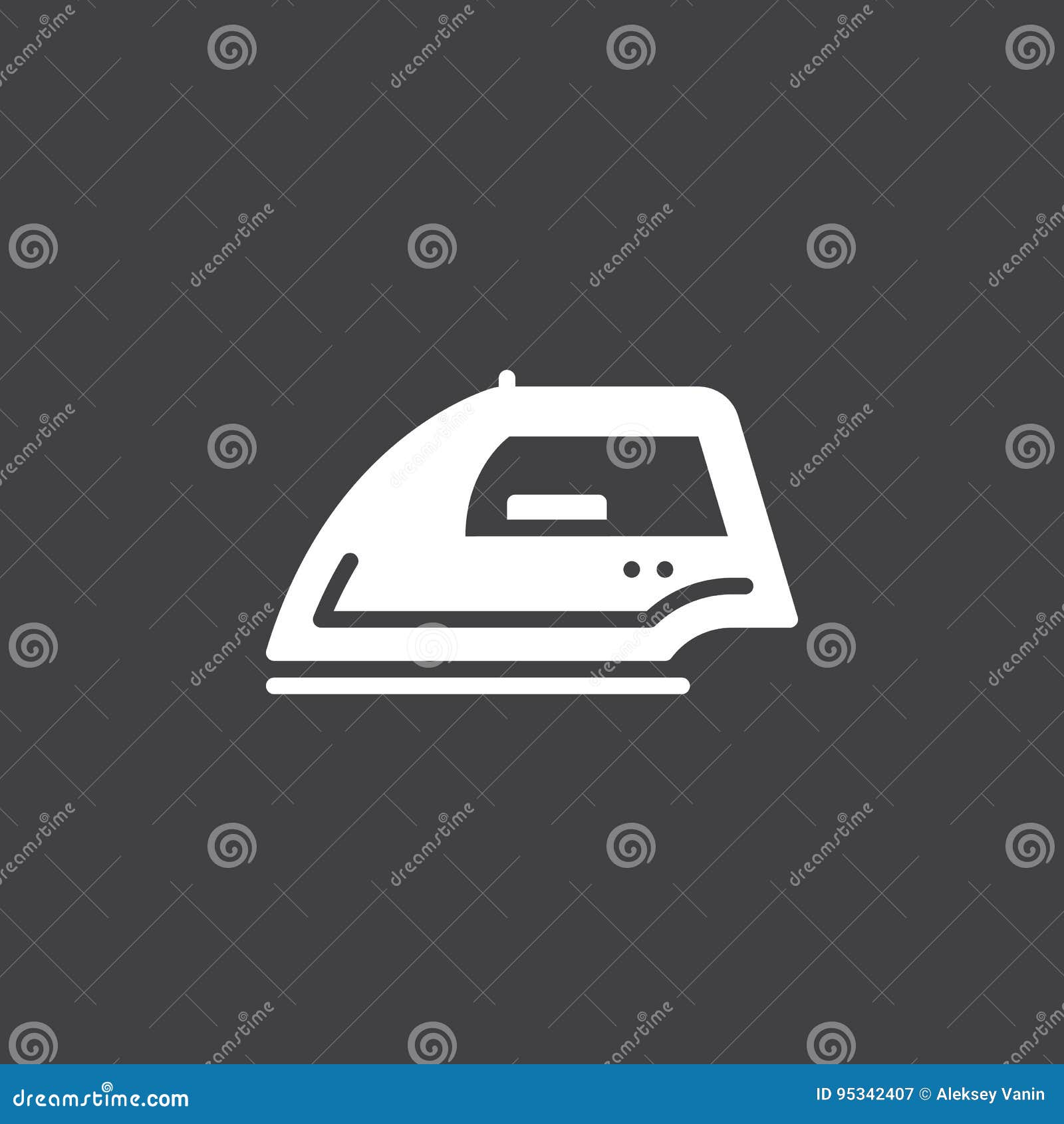 Iron Icon Vector, Filled Flat Sign, Solid White Pictogram. Stock Vector ...