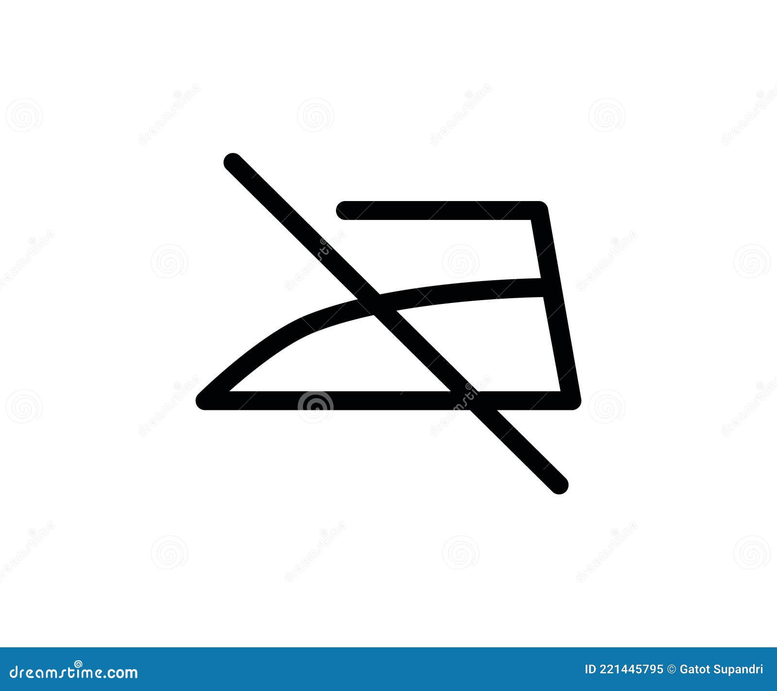 Do Not Iron Icon Vector Logo Design Template Stock Vector ...