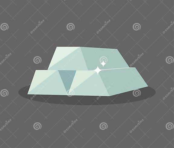 Iron Ingot Icon. Vector Illustration Stock Vector - Illustration of ...
