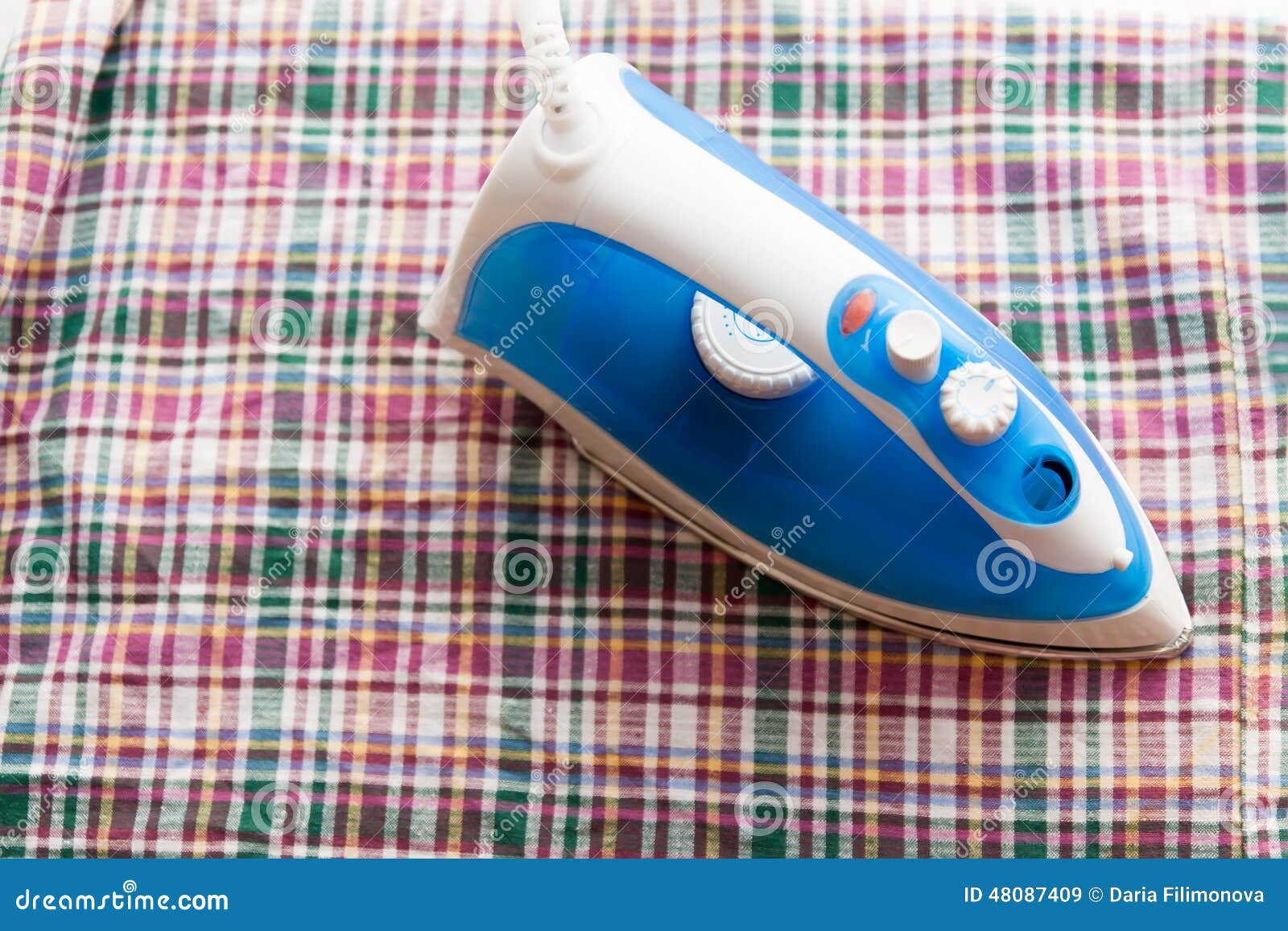 Iron on ironing board stock image. Image of chores, multi - 48087409