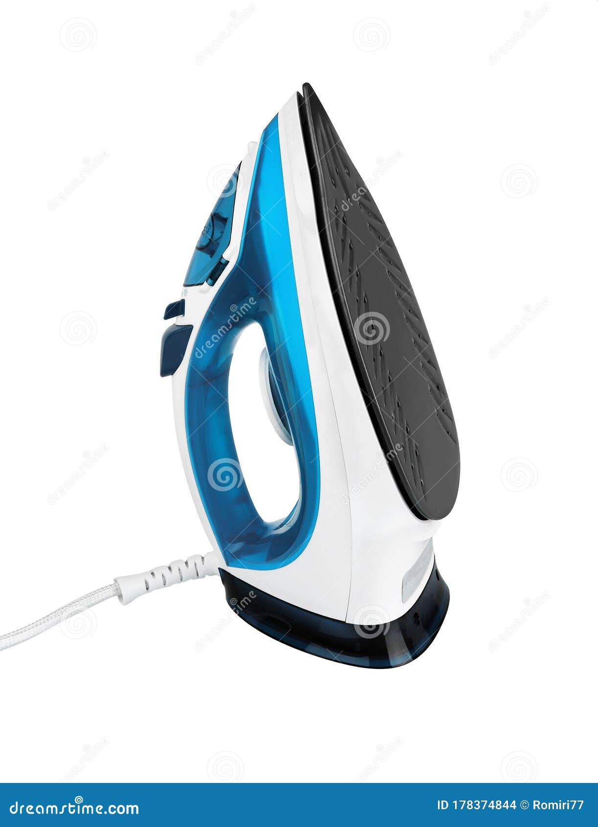 Iron for Ironing on a White Background Stock Photo - Image of steel ...