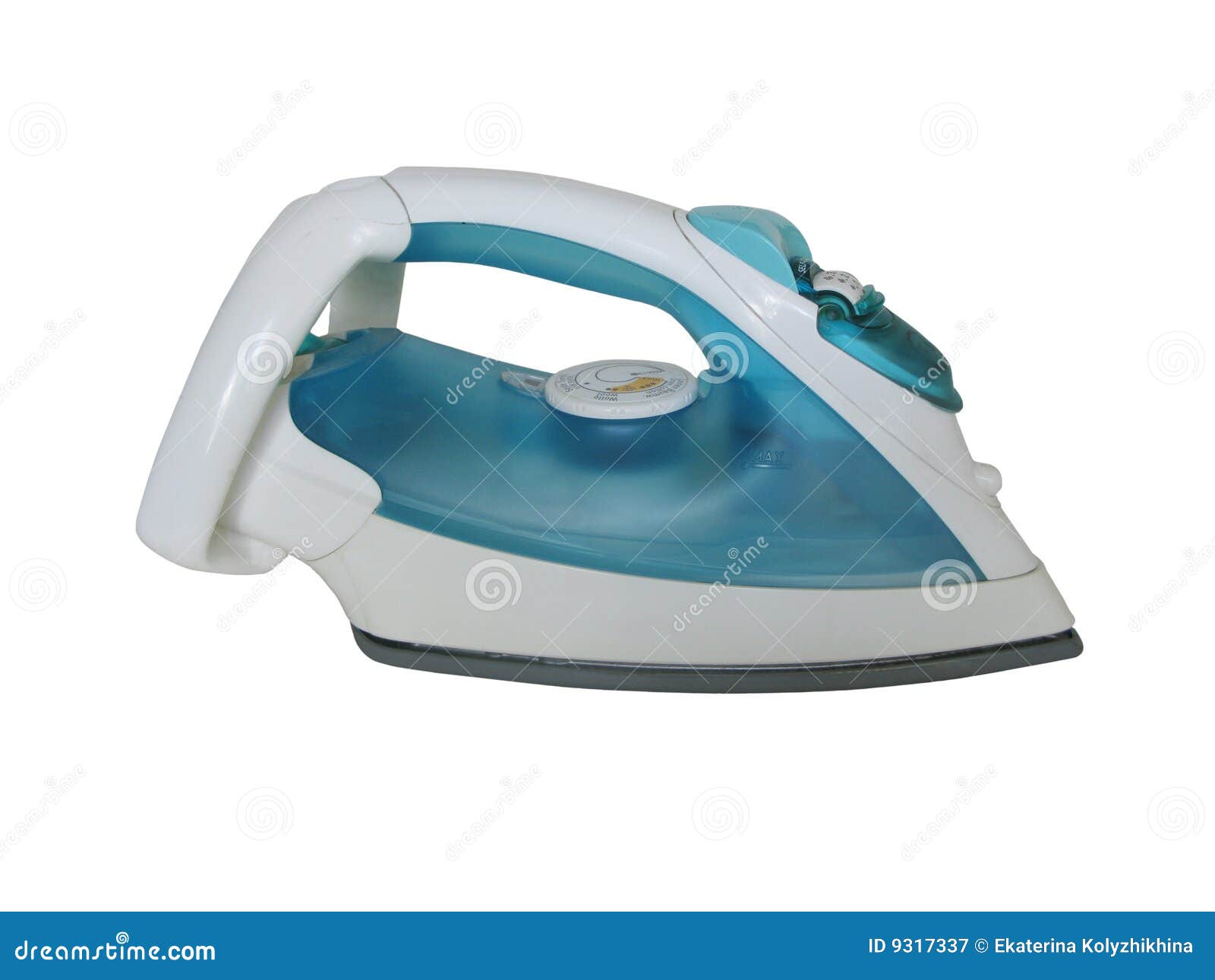 Iron isolated in black stock image. Image of household - 9317337