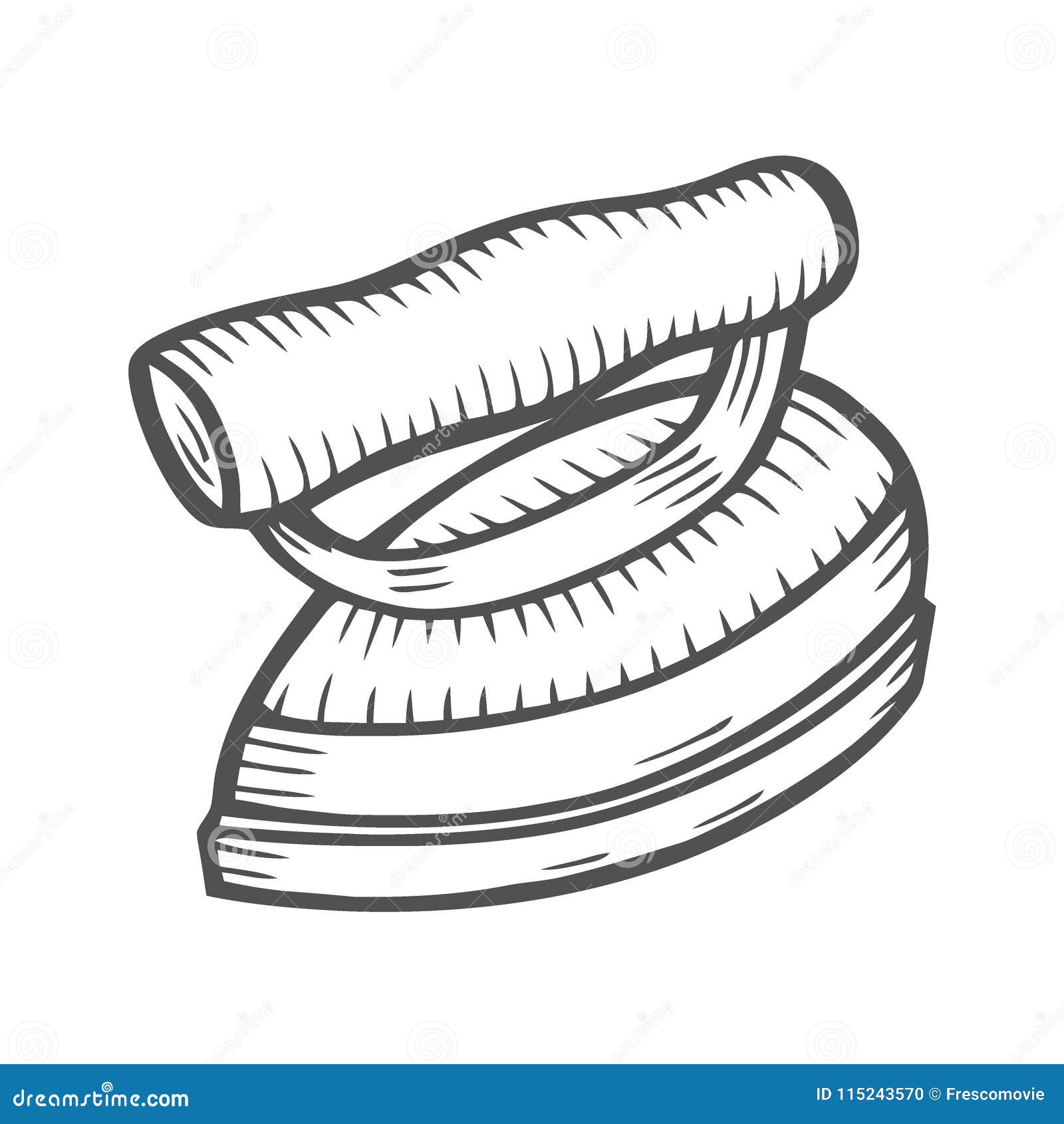 Iron Isolated on white stock vector. Illustration of grunge - 115243570